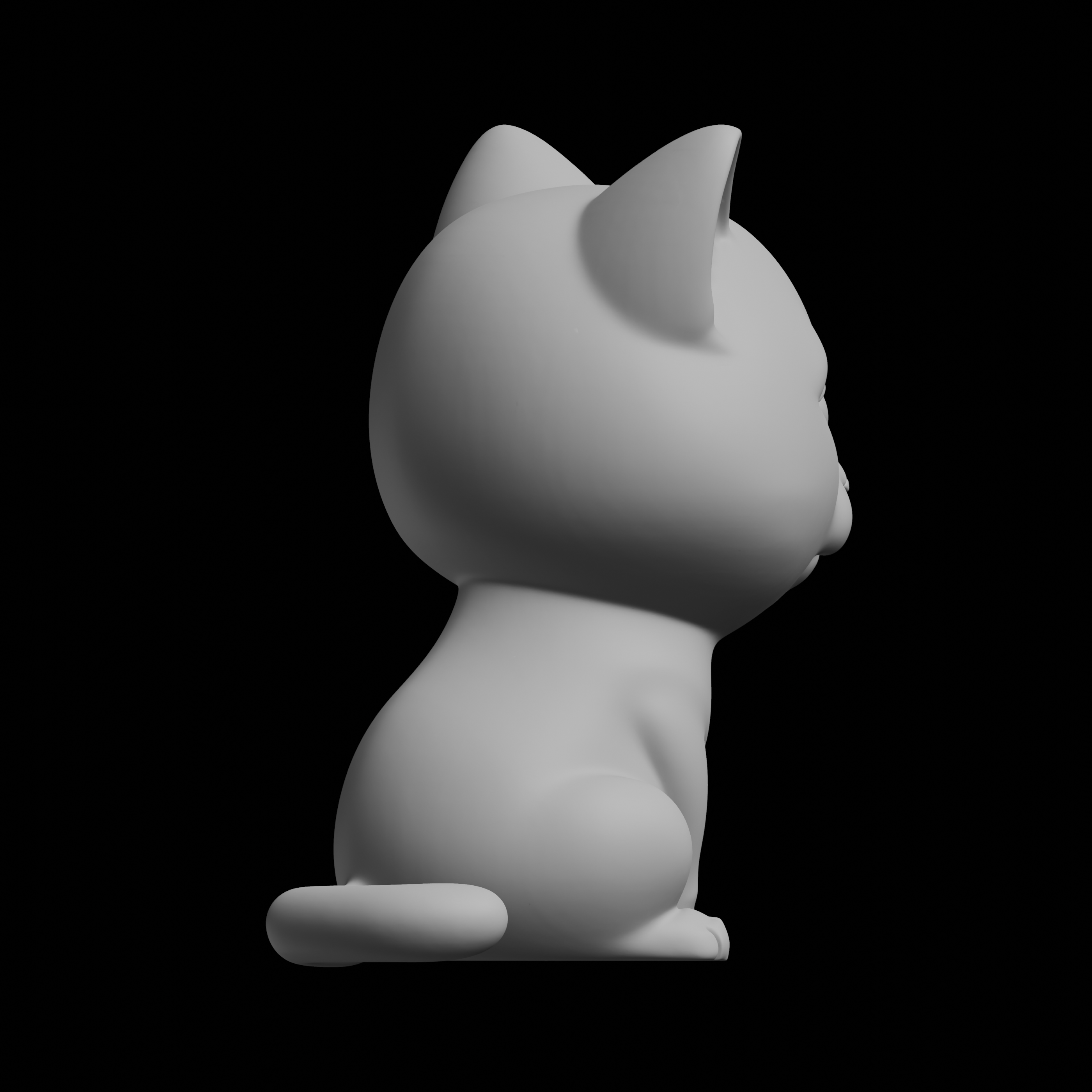 🐱 Cute Cat Statue 3D Print Model Animal Figure・ 3D File for 3D printing ...