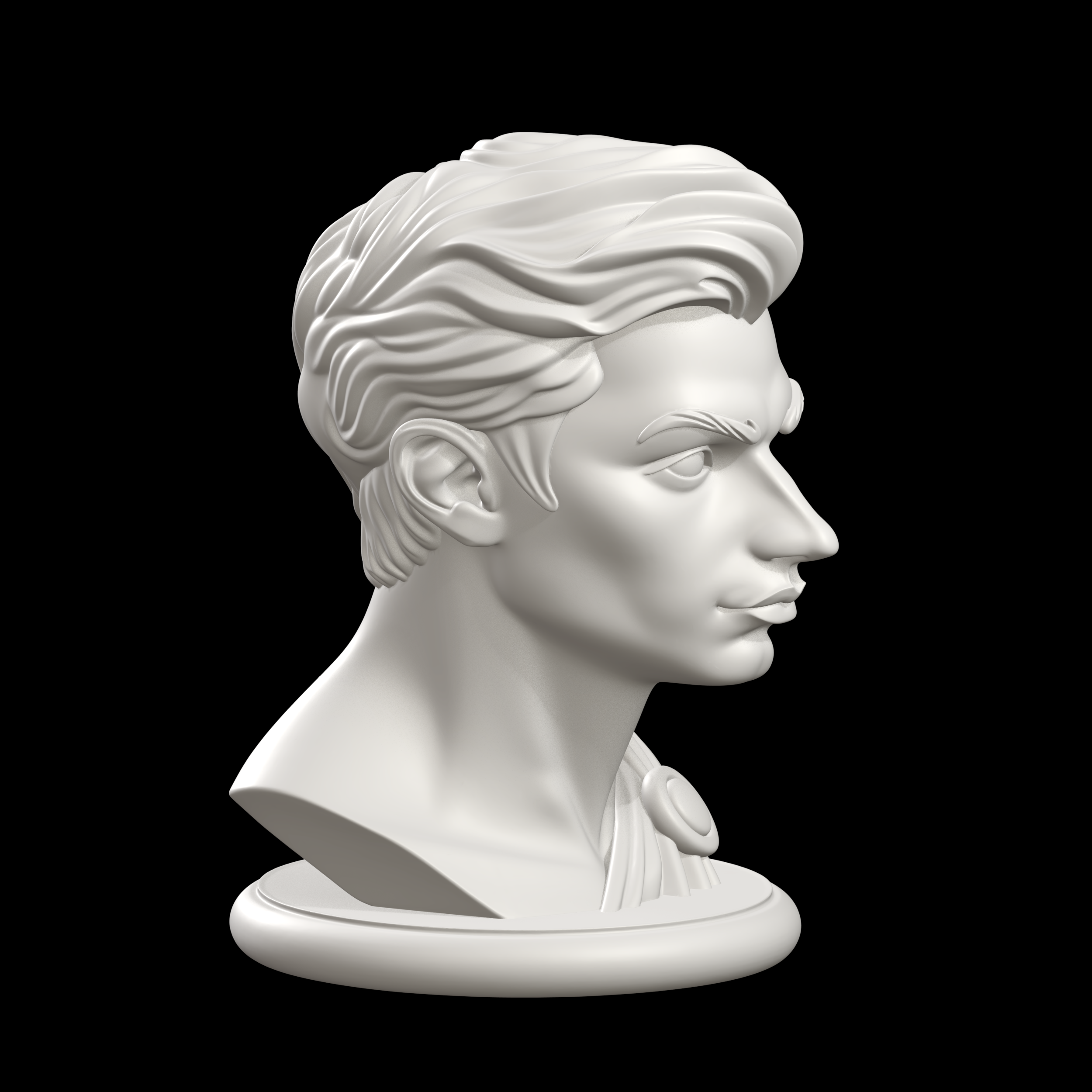 ♂️ Stylized Male Character Bust・ 3D File for 3D printing・Cults
