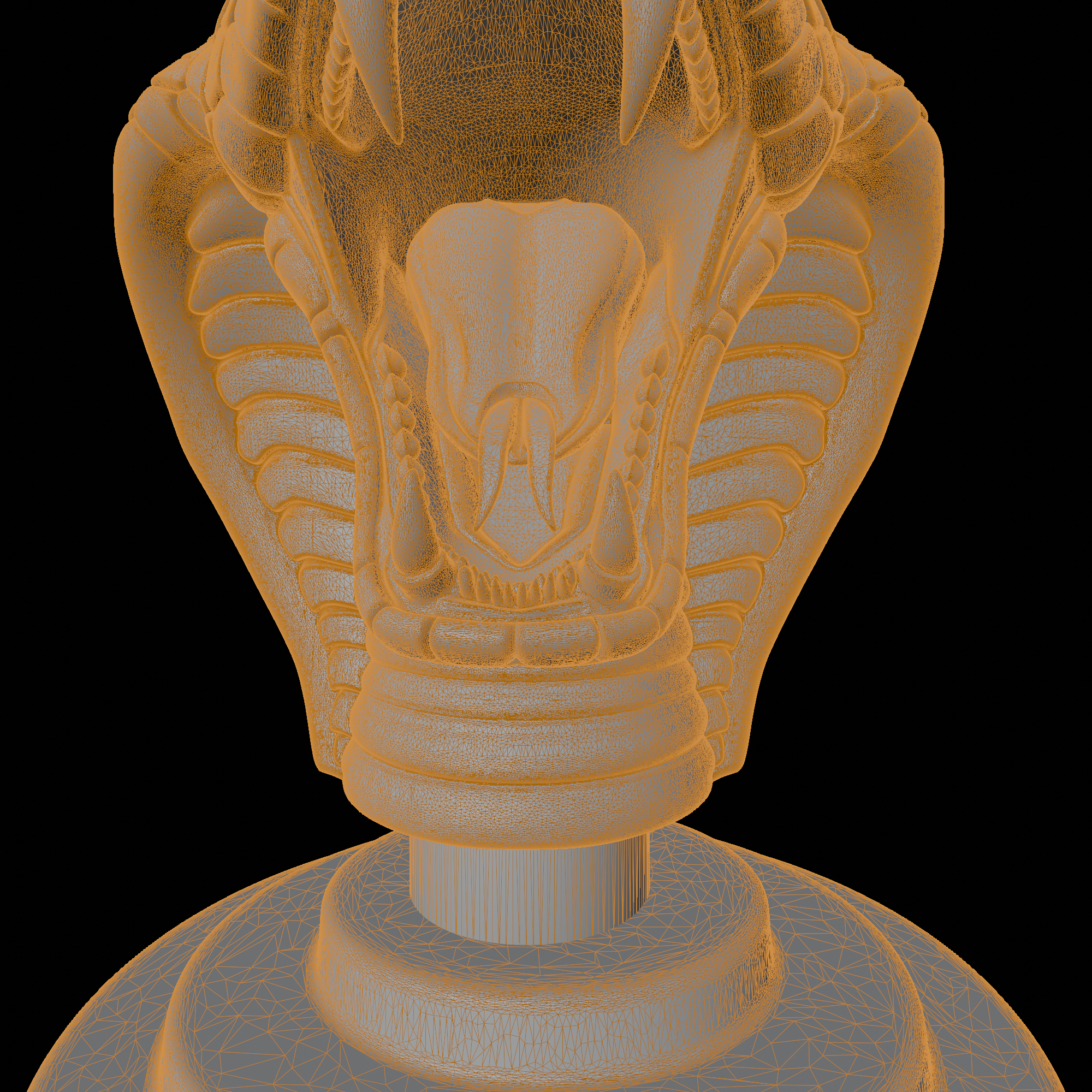 🗿 Dynamic Cobra Strike Head Sculpture・ 3D File for 3D printing・Cults