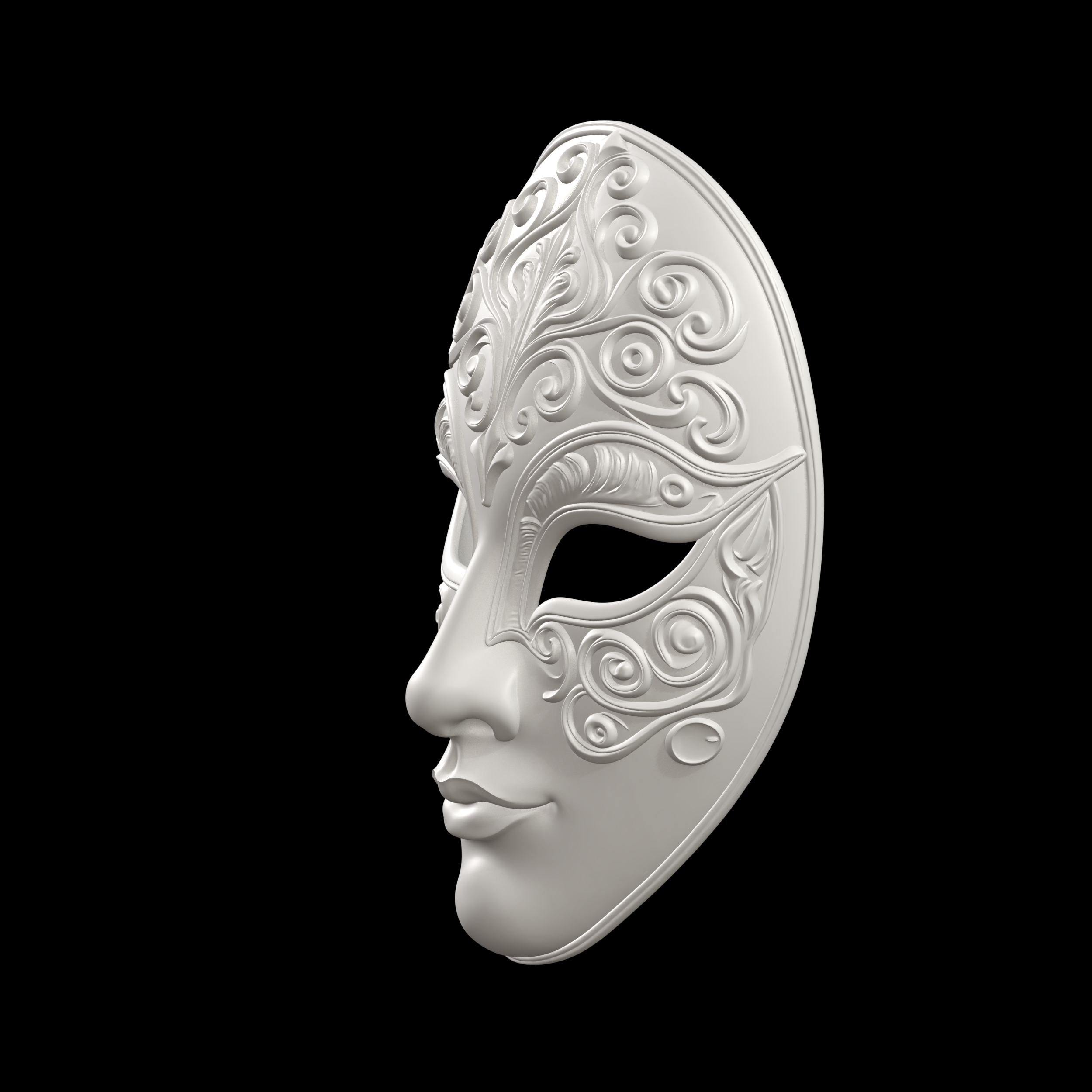 🎃 Venetian Jester Mask Carnival・ 3D File for 3D printing・Cults