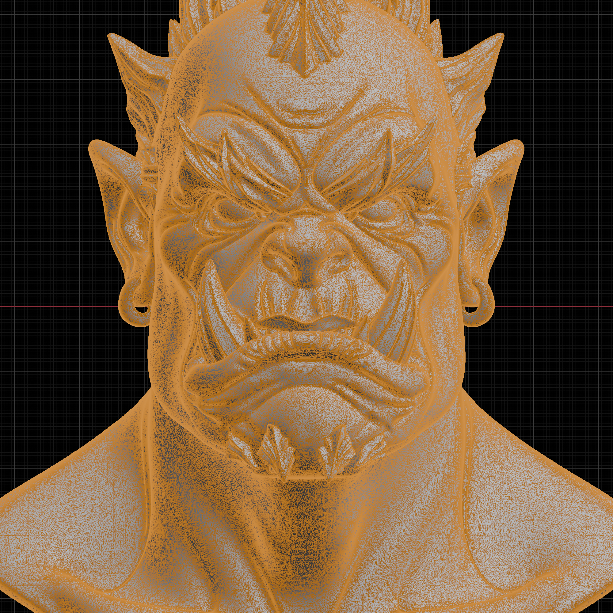 👤 Orc Character Bust・ 3D File for 3D printing・Cults