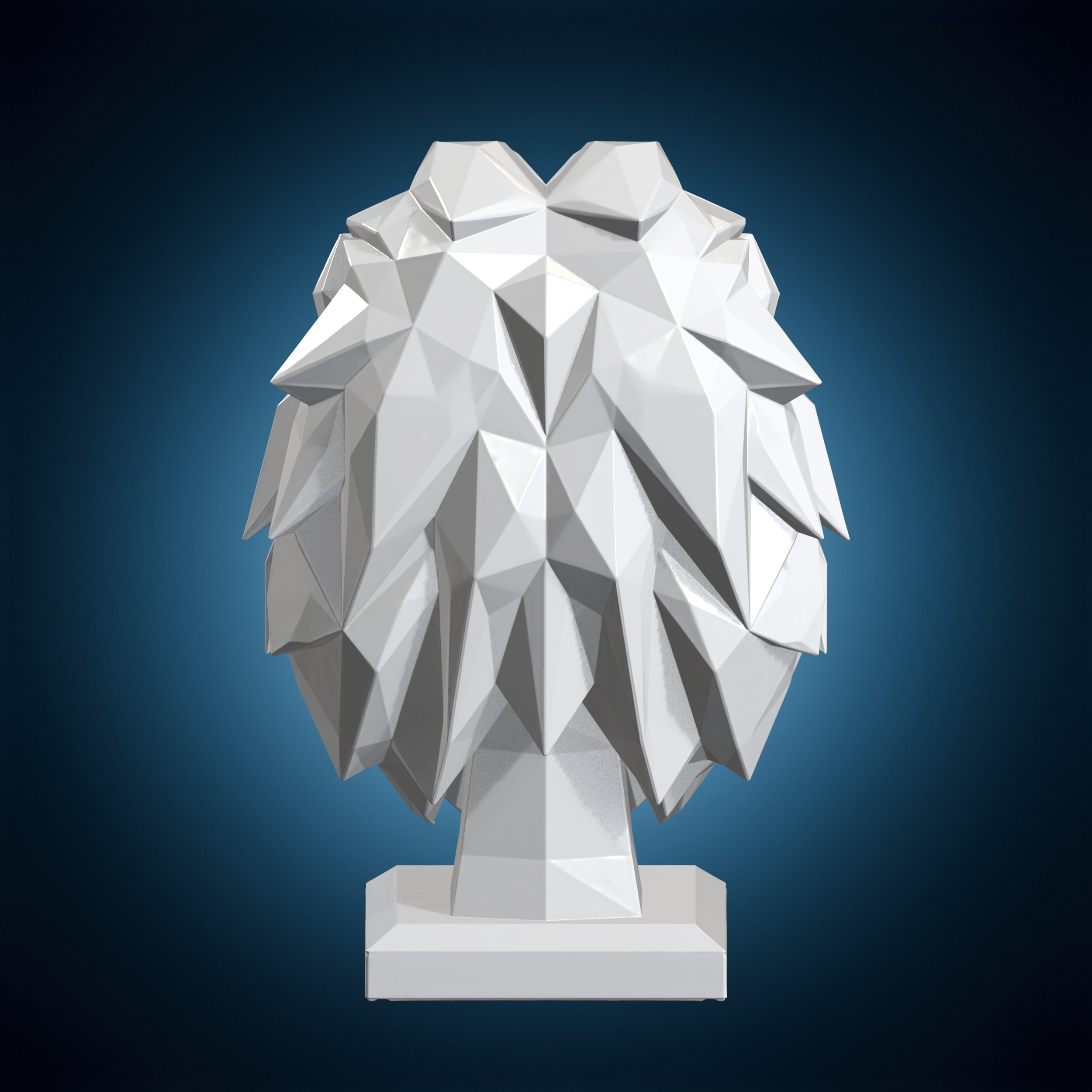 🦁 Geometric Lion Bust 3D Print Model・ 3D File for 3D printing・Cults
