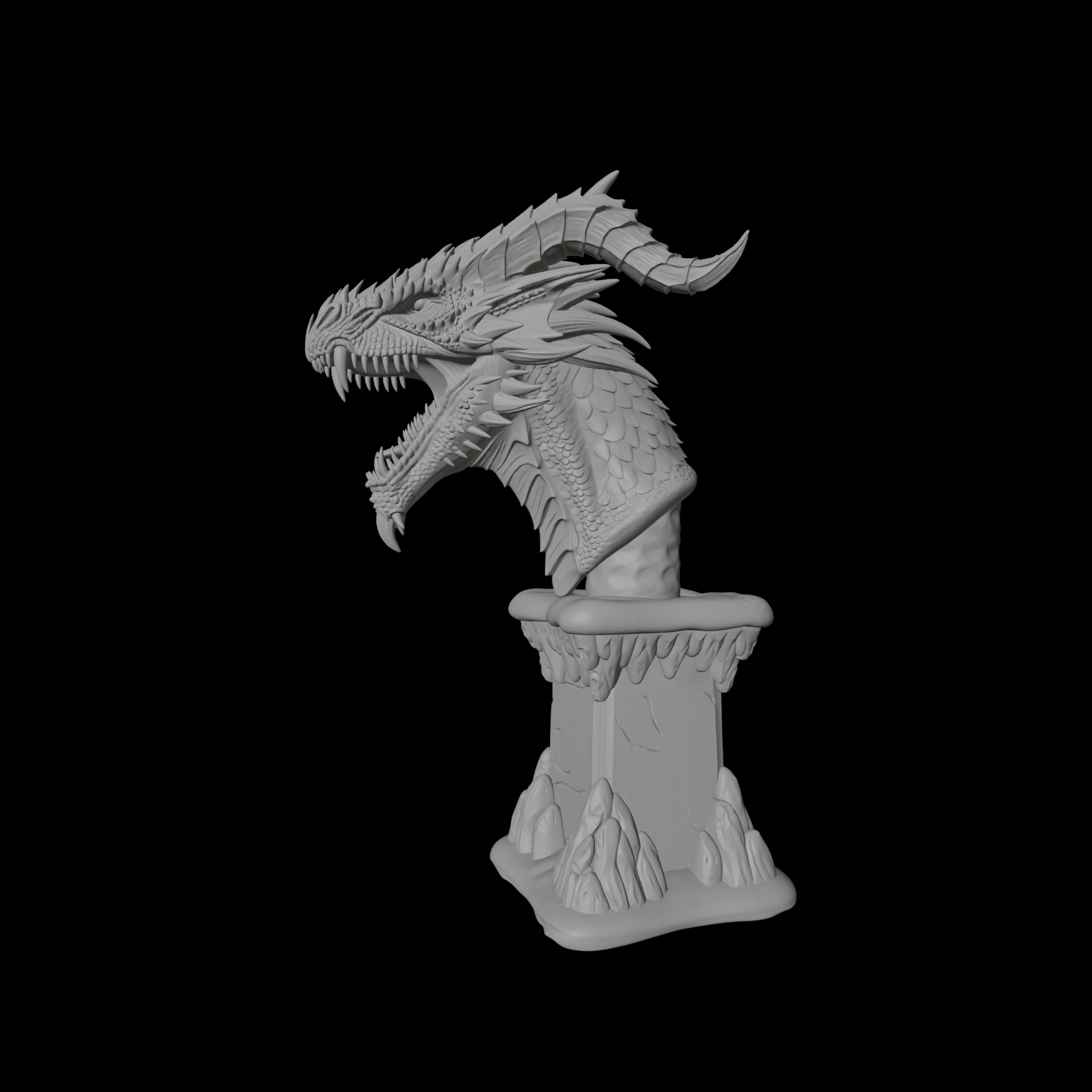 🐉 Dragon Head 3D Print Model・ 3D File for 3D printing・Cults