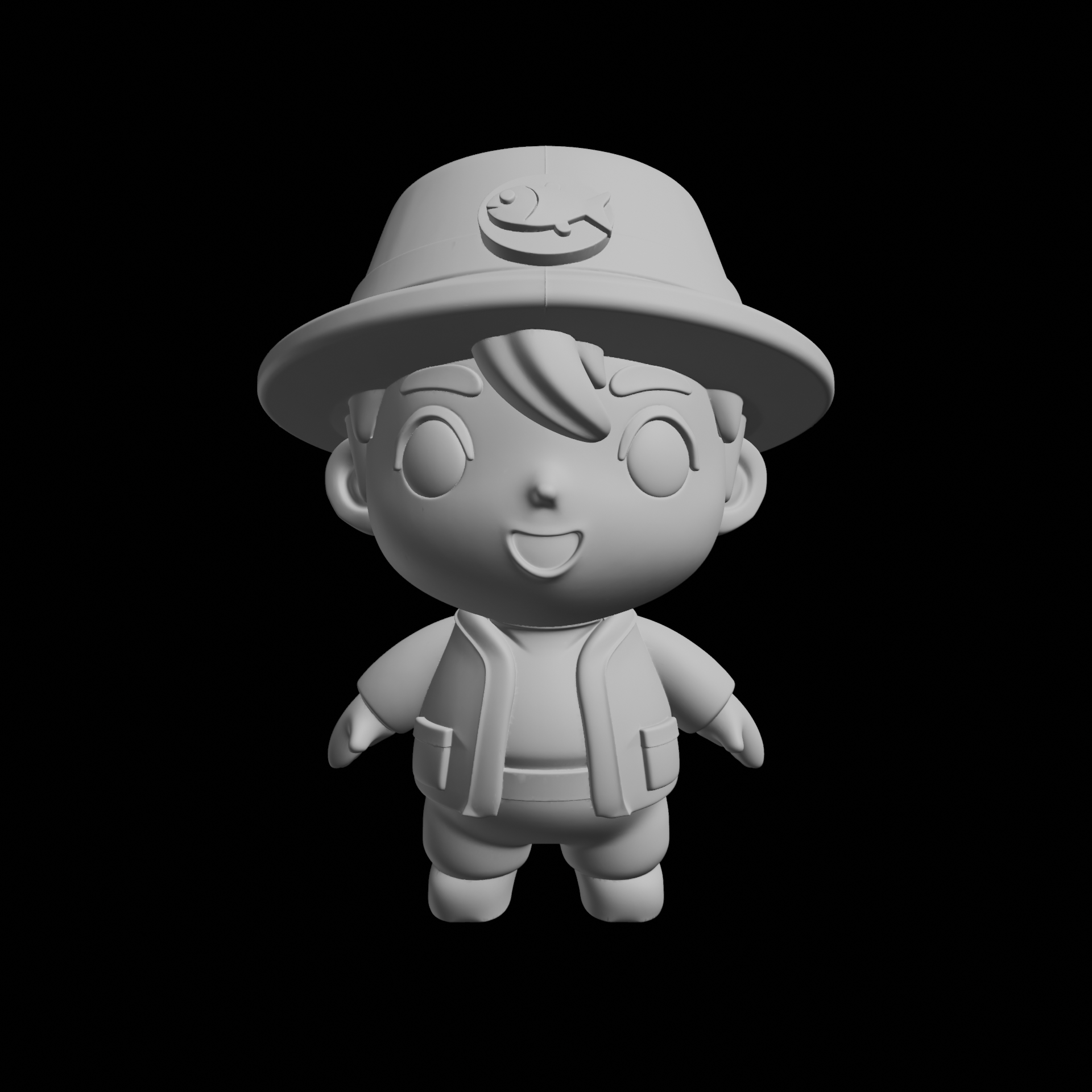 💬 Chibi Fisherman Figure・ 3D File for 3D printing・Cults