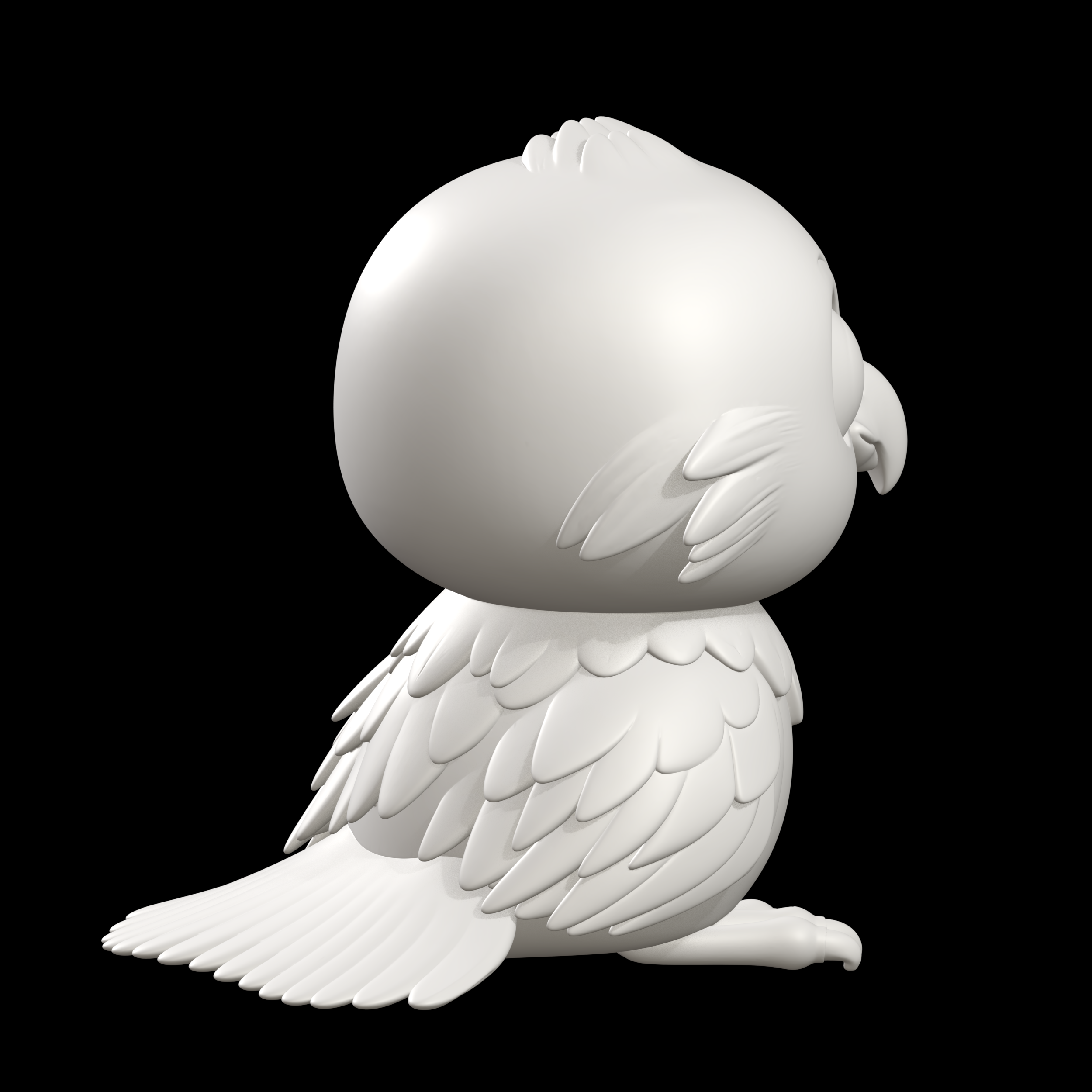 🦅 Cute Chibi Eagle・ 3D File for 3D printing・Cults