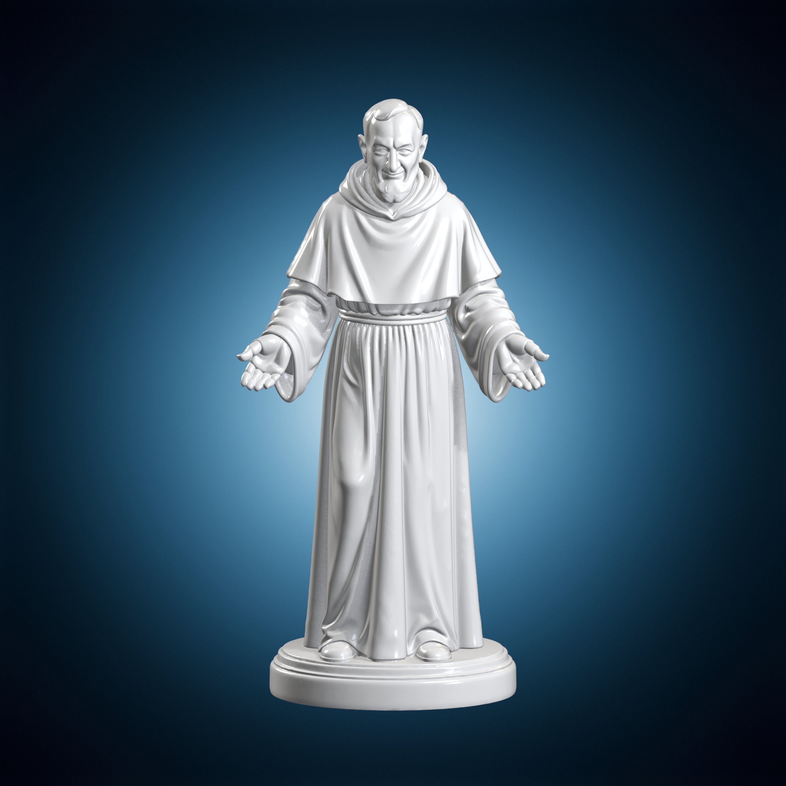 🗿 Padre Pio Classic Friar Icon 3D Print Sculpture・ 3D File for 3D ...