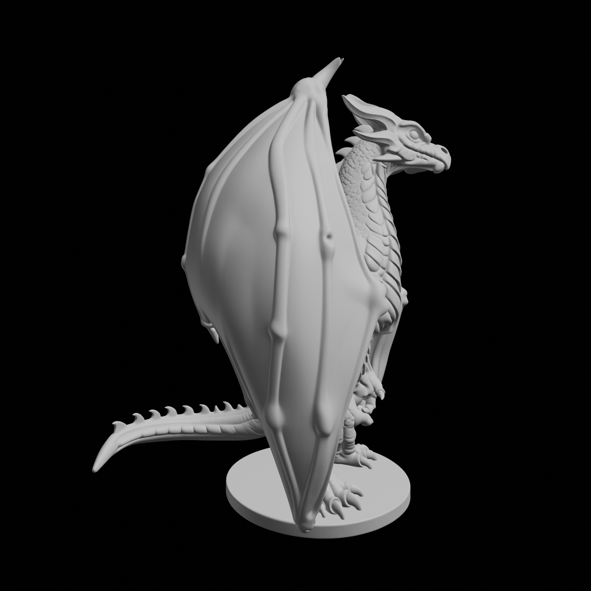 🐉 Dragon Statue Standing Winged・ 3D File for 3D printing・Cults