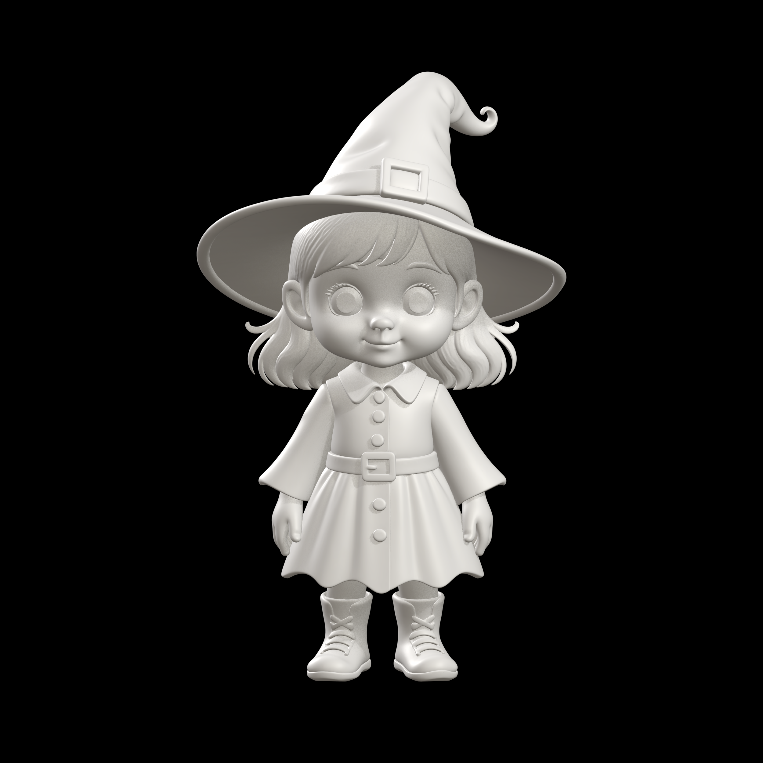 🧙‍♀️ Cute Little Witch・ 3D Datei für 3D-Druck・Cults