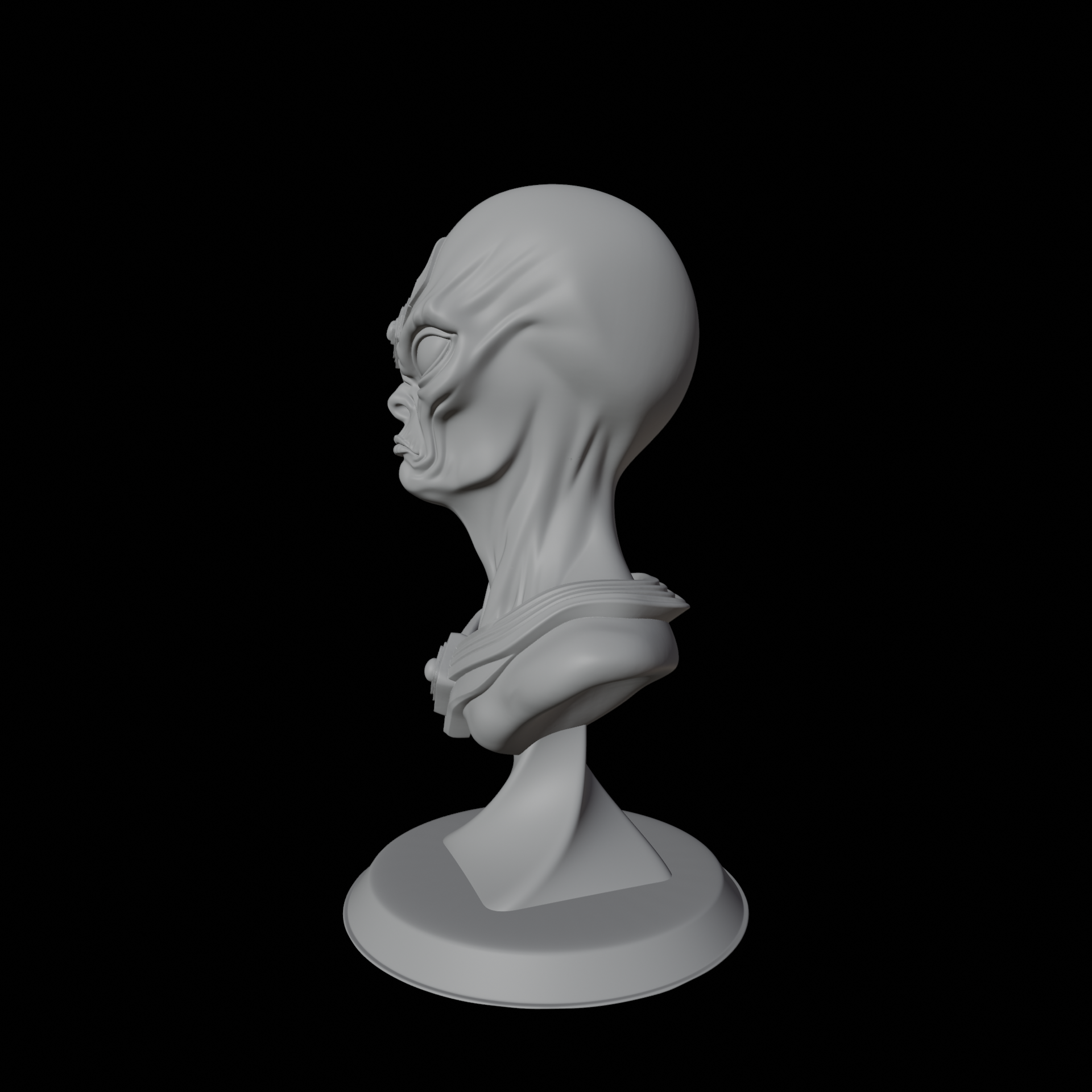👽 Alien God Bust Sculpture Cosmic Deity Figure・ 3D File for 3D printing ...