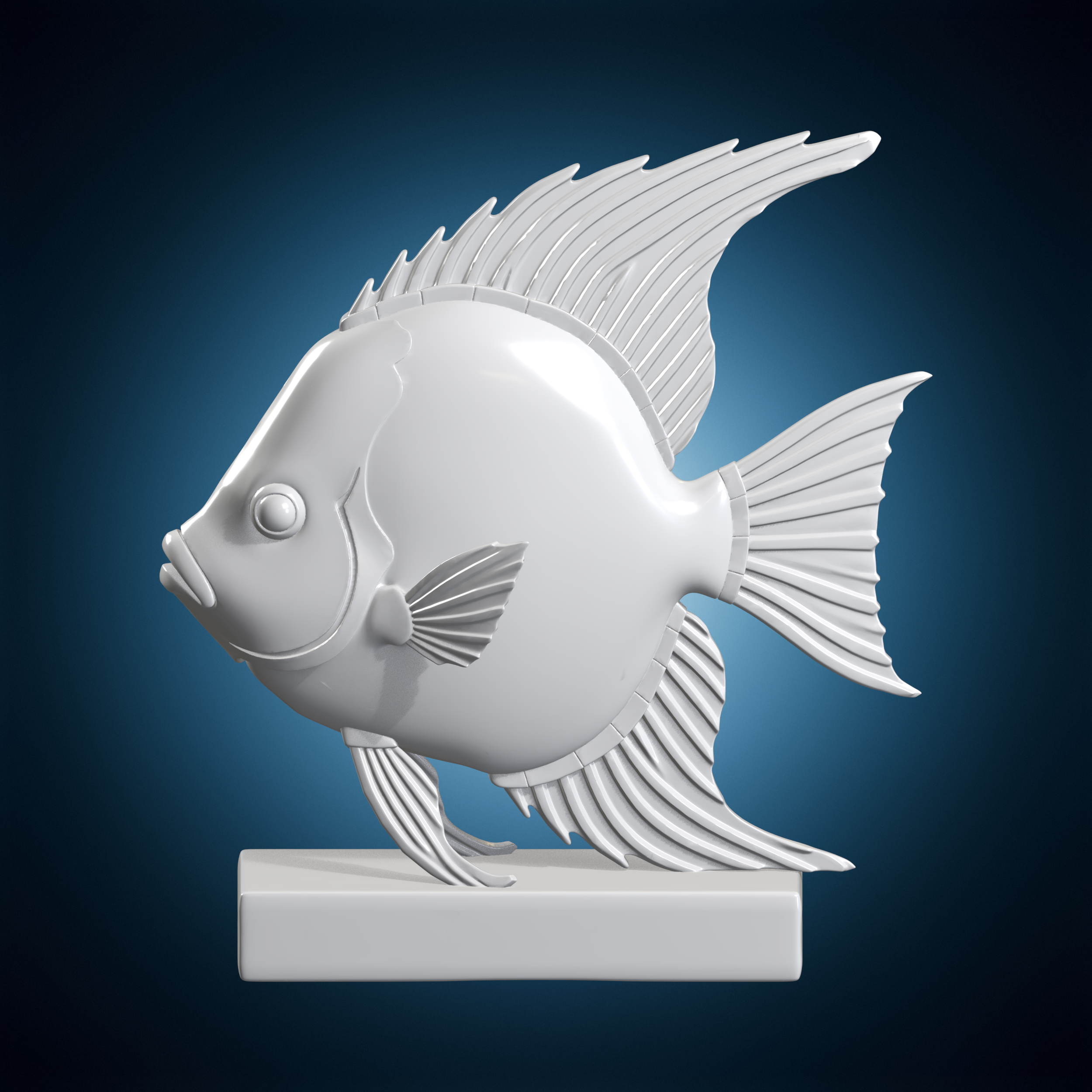 🗿 Angelfish Sculpture 3D Print Model Home Decor・ 3D File for 3D ...