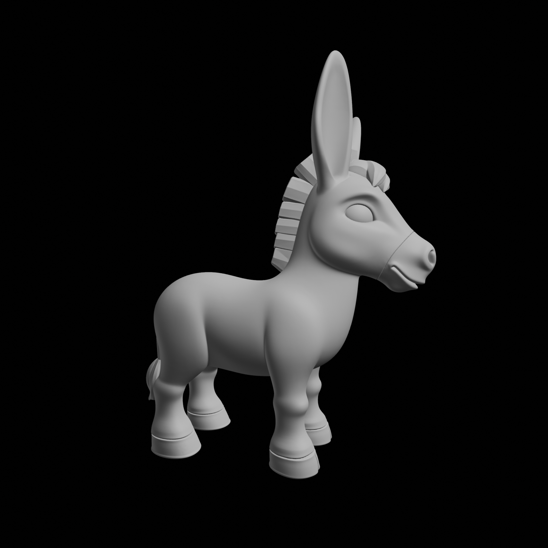 🗿 Cartoon Donkey 3D Print Model・ 3D File for 3D printing・Cults