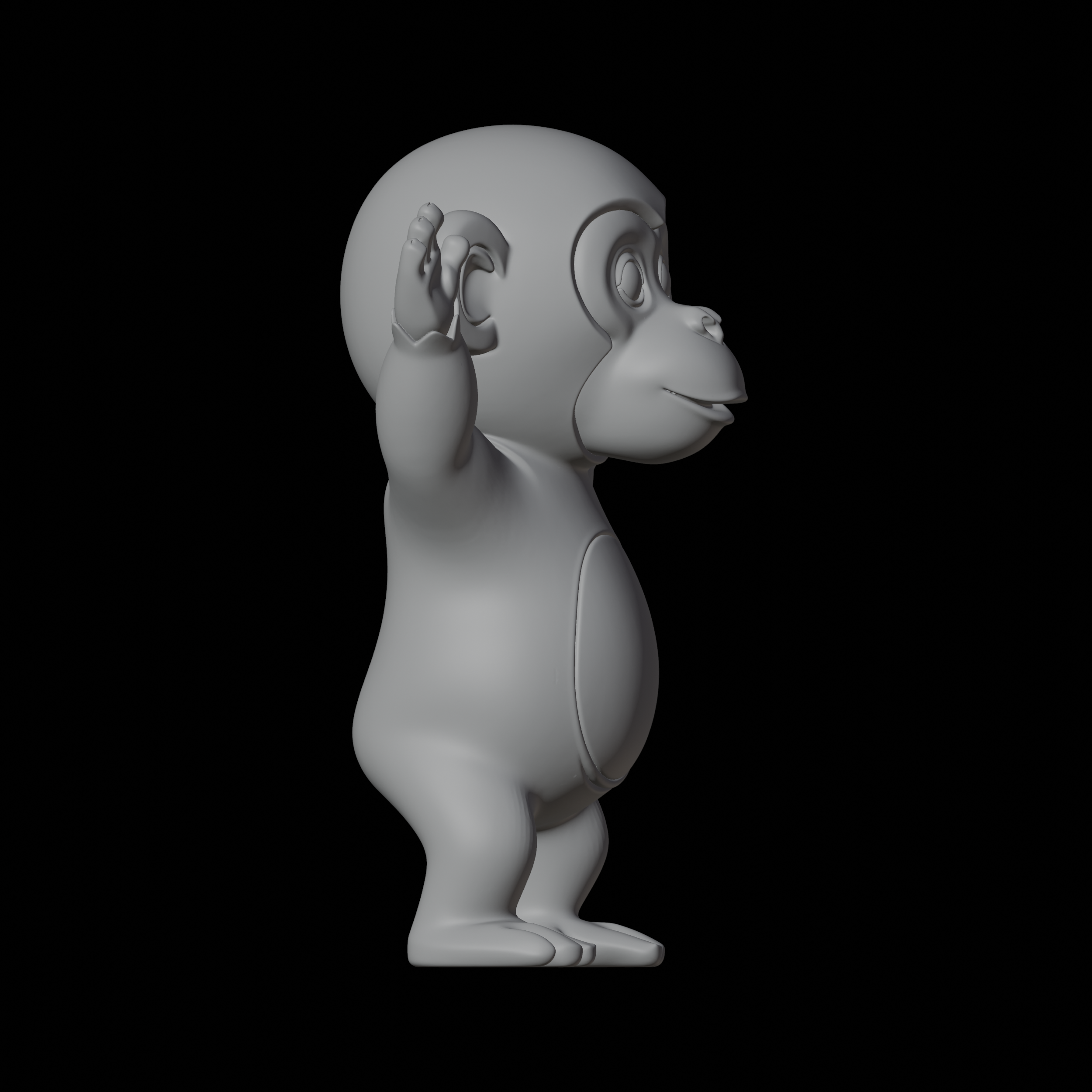 🐒 Figura de mono de dibujos animados・Archivo 3D para Impresión 3D・Cults