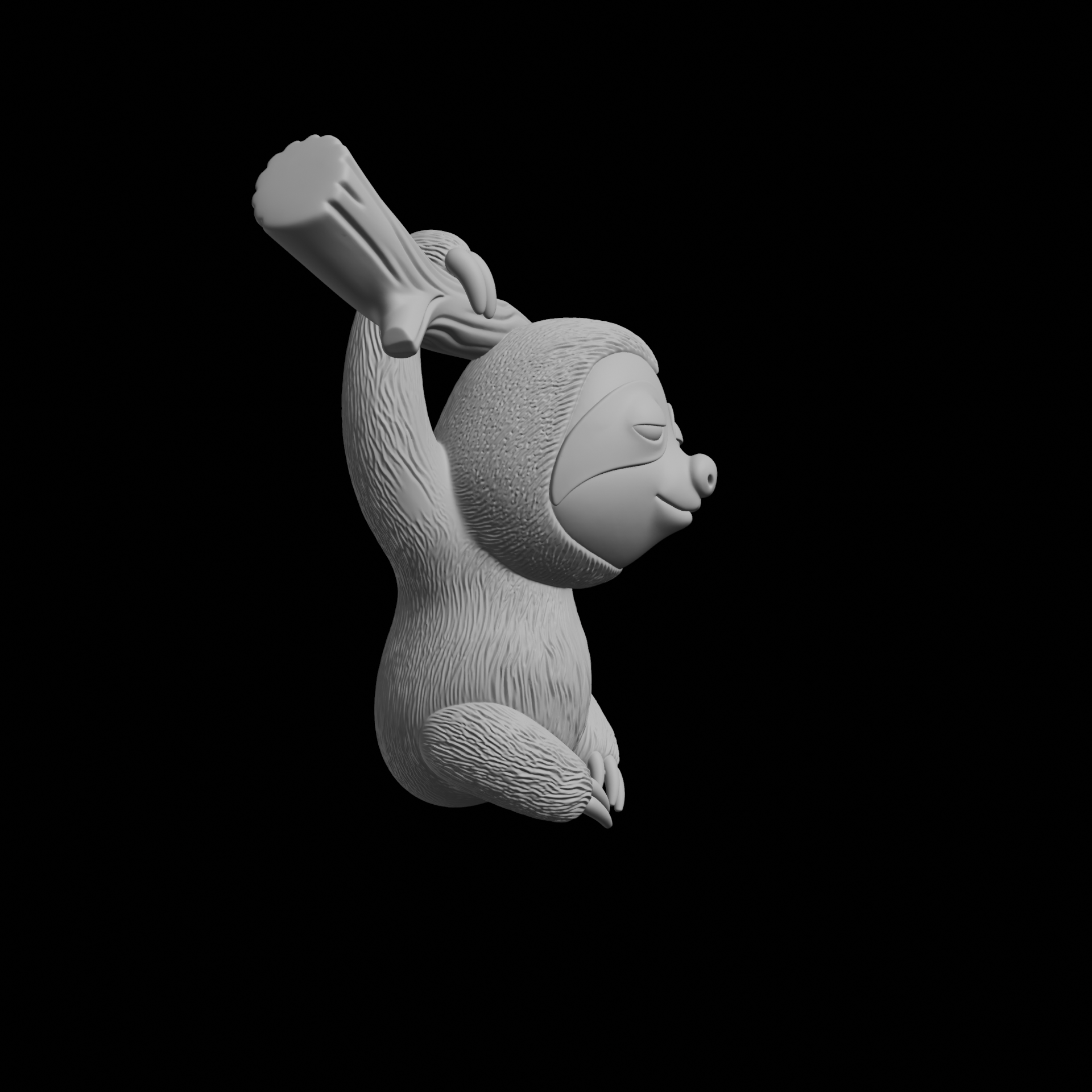 🦥 Cute Sloth On Branch・ 3D File for 3D printing・Cults