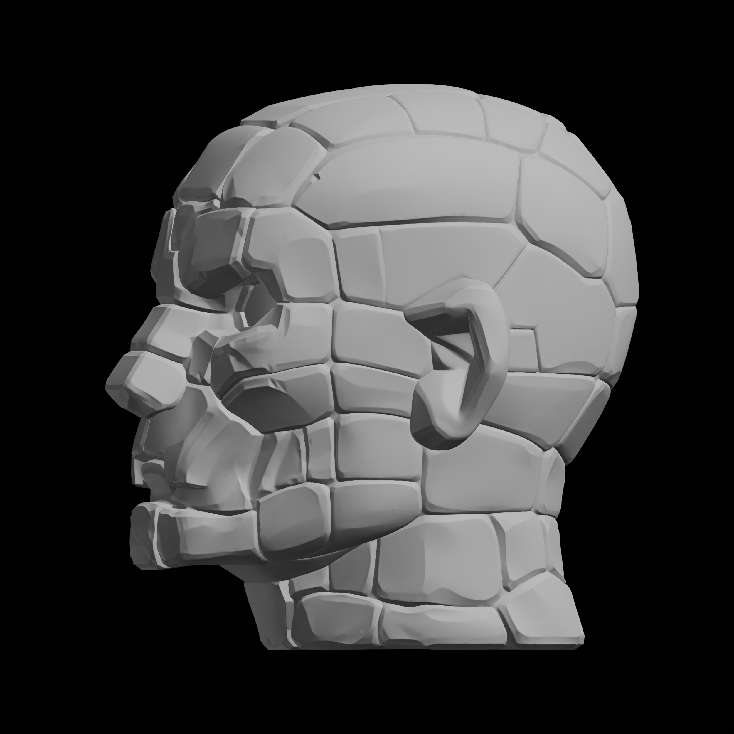 👤 Block Head Character Bust・ 3D File for 3D printing・Cults