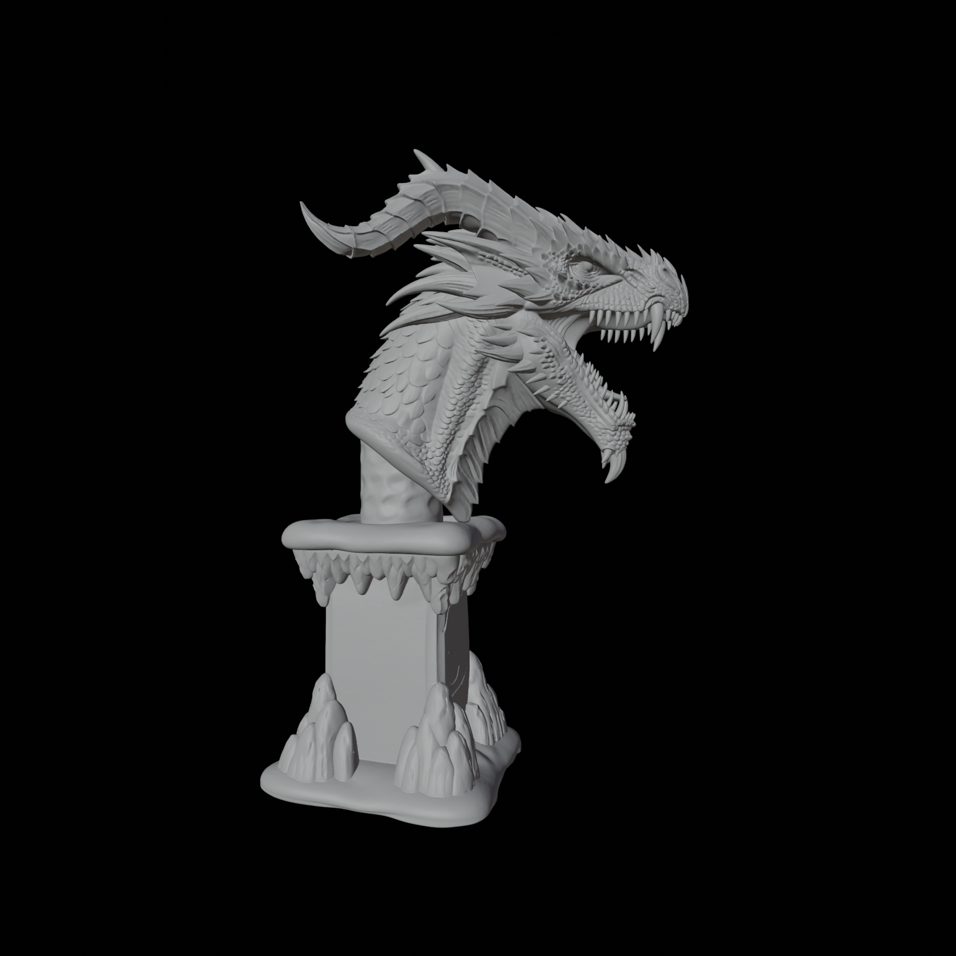 🐉 Dragon Head 3D Print Model・ 3D File for 3D printing・Cults