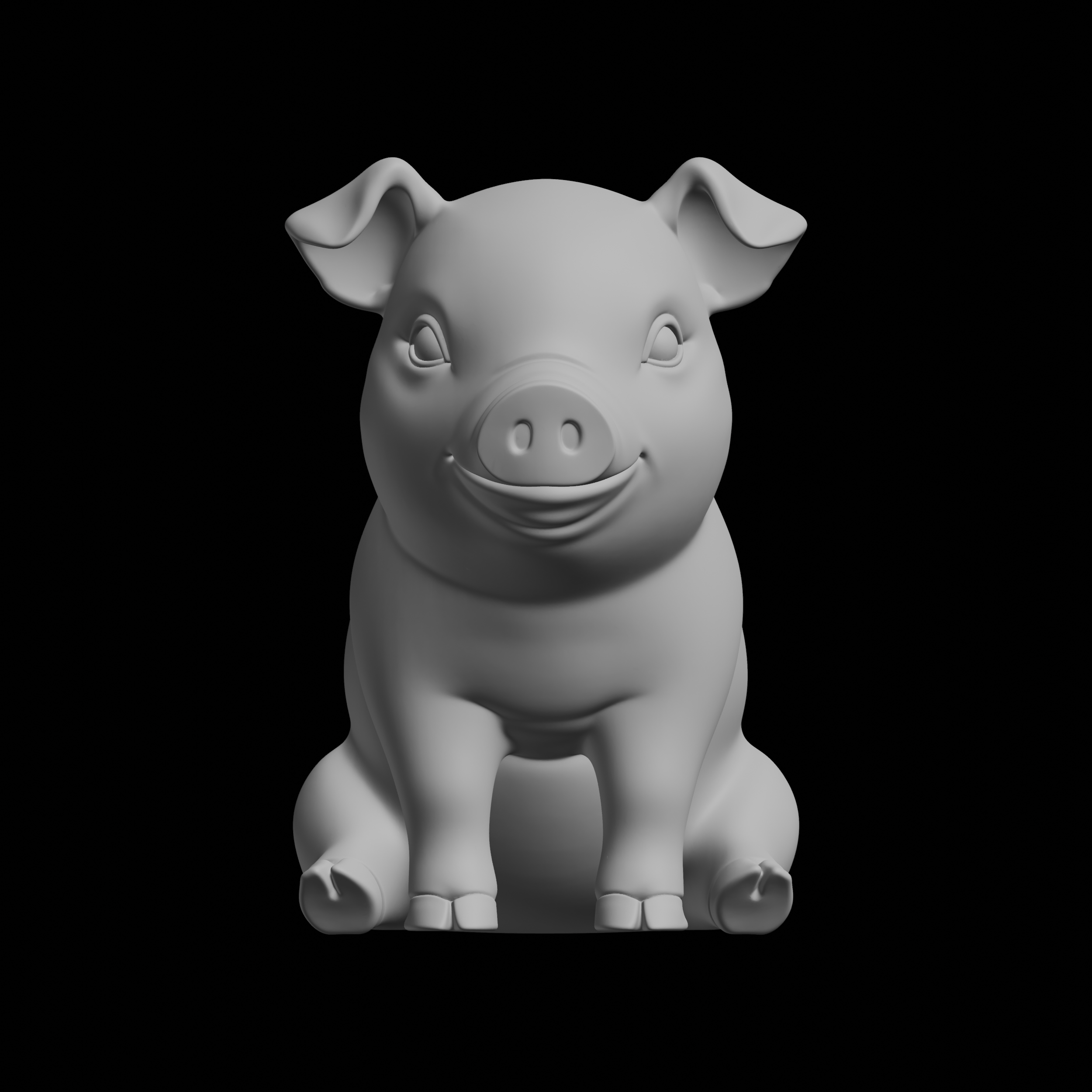🐖 Фигурка животного "Милая свинья・Бесплатный 3D для 3D-печать・Cults