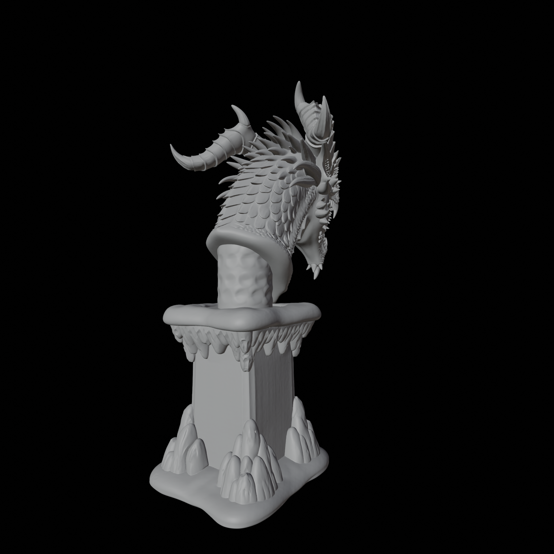 🐉 Dragon Head 3D Print Model・ 3D File for 3D printing・Cults