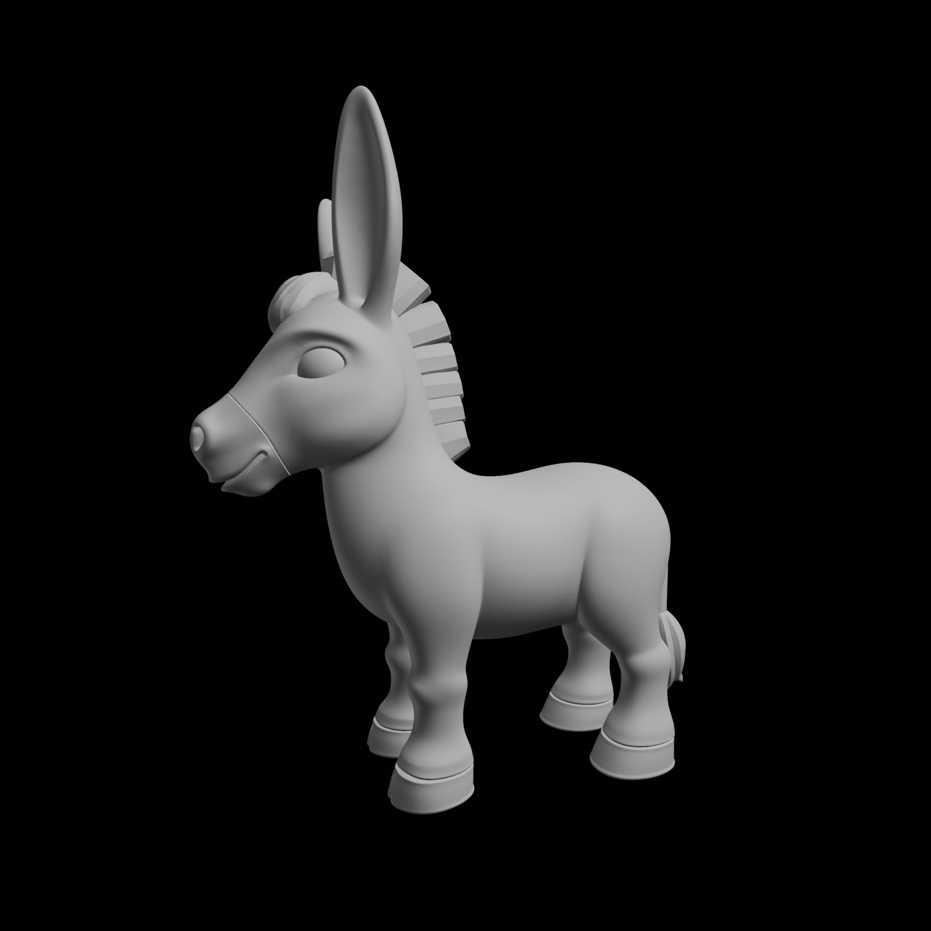 🗿 Cartoon Donkey 3D Print Model・ 3D File for 3D printing・Cults