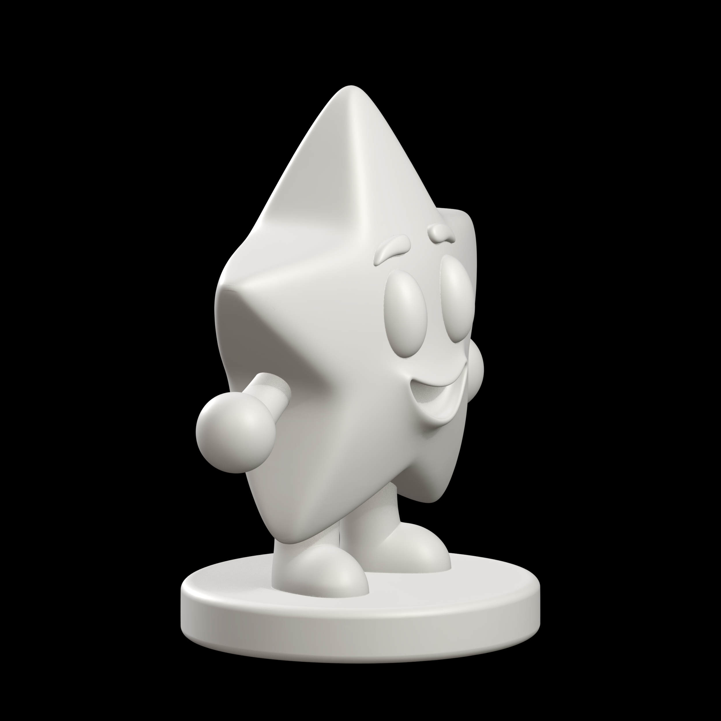⭐ Smiling Star Cartoon Character Model・ 3D File for 3D printing・Cults