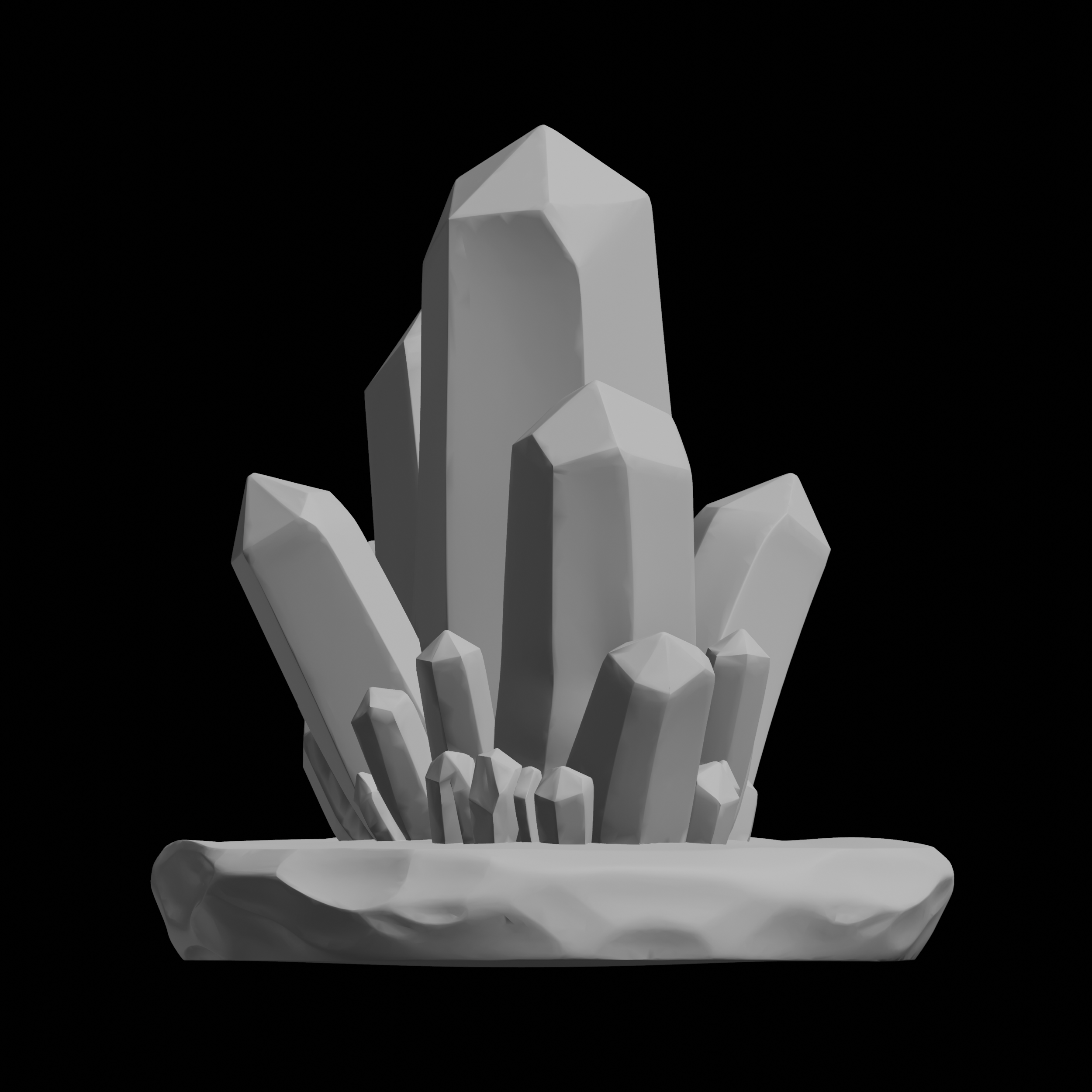 🔮 Crystal Cluster Fantasy Decor Model・ 3D File for 3D printing・Cults