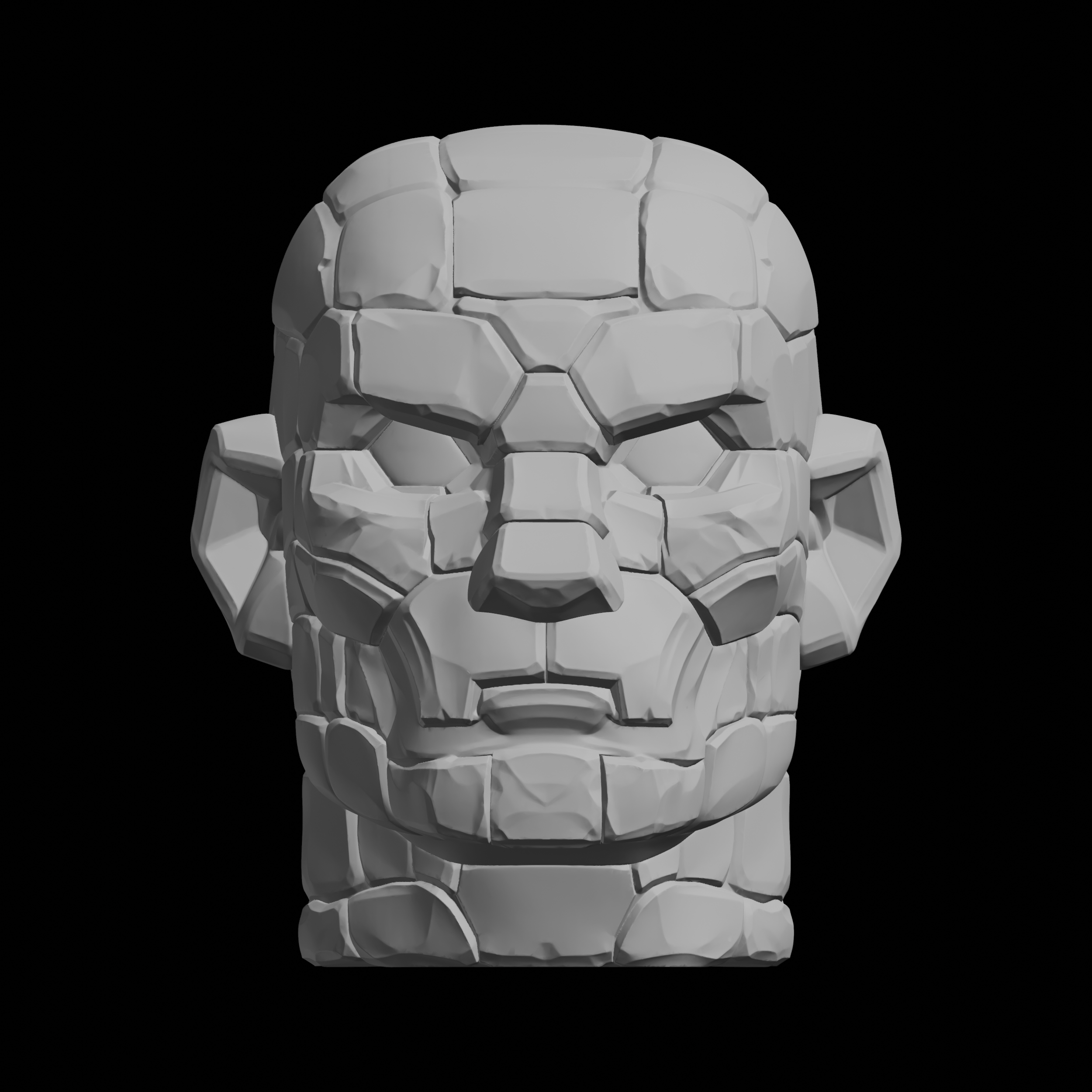 👤 Block Head Character Bust・ 3D File for 3D printing・Cults