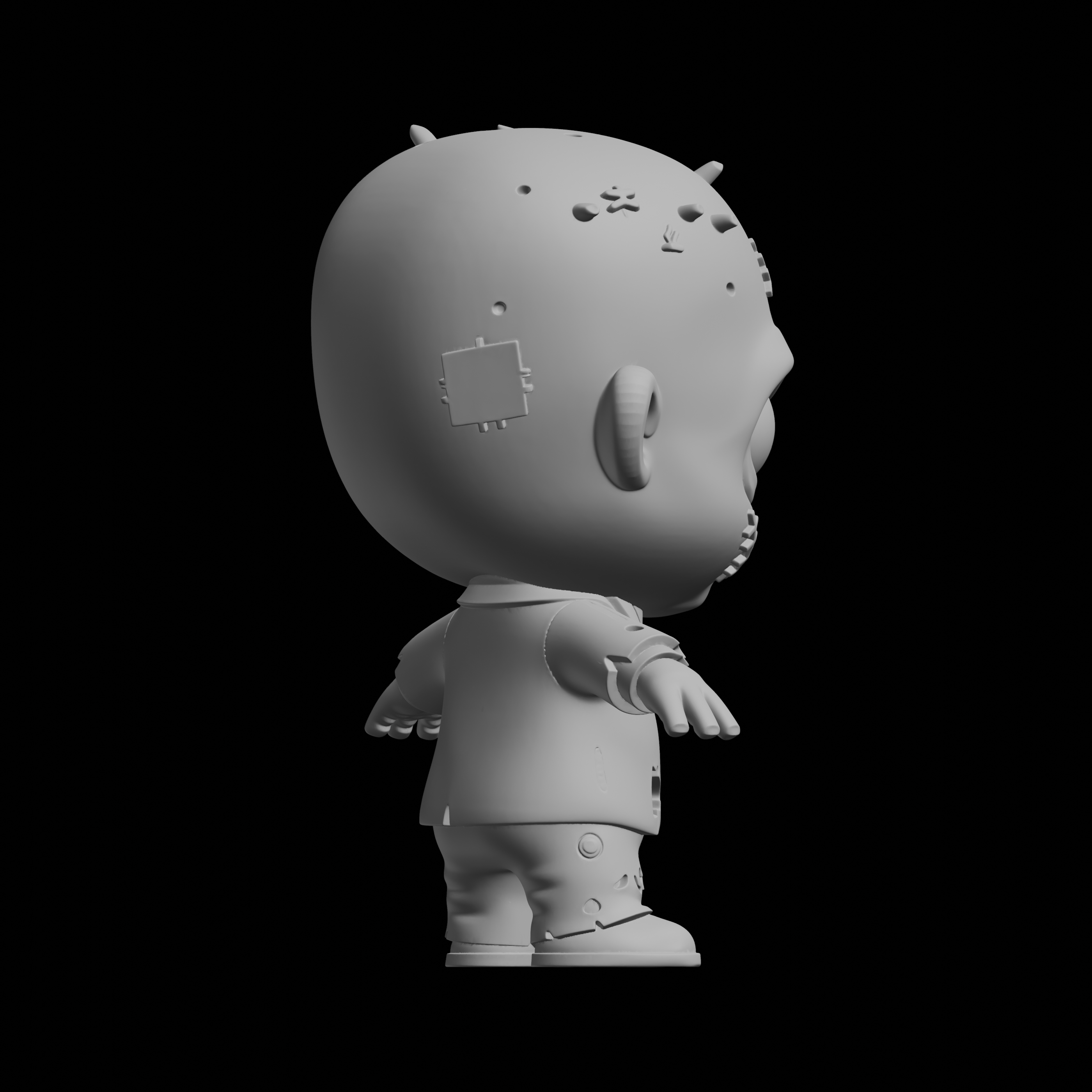 🧟 Chibi Zombie Cartoon Character 3D Print Model・ 3D File for 3D ...
