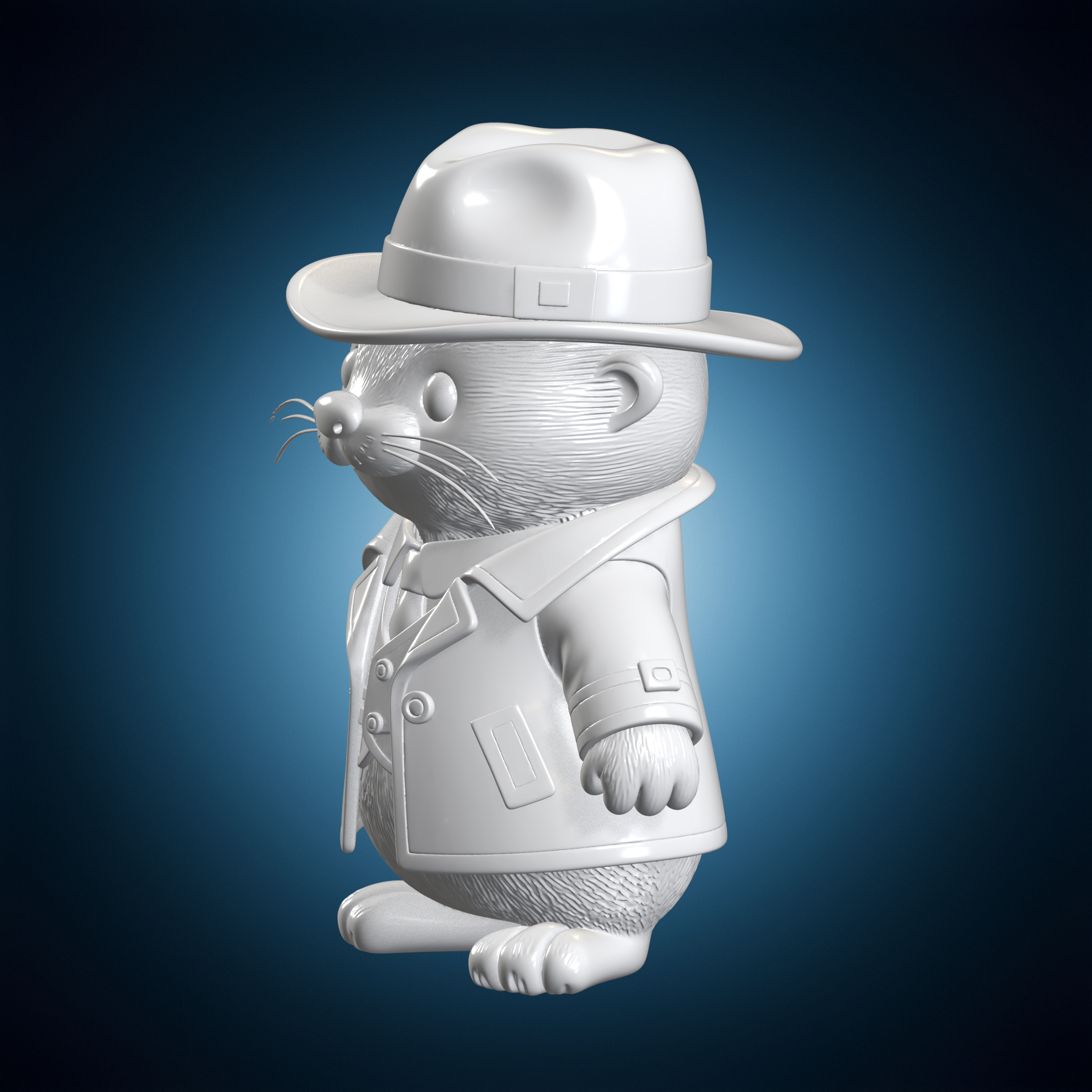 🕵️‍♂️ Detective Baby Otter 3D Print Model・ 3D File for 3D printing・Cults
