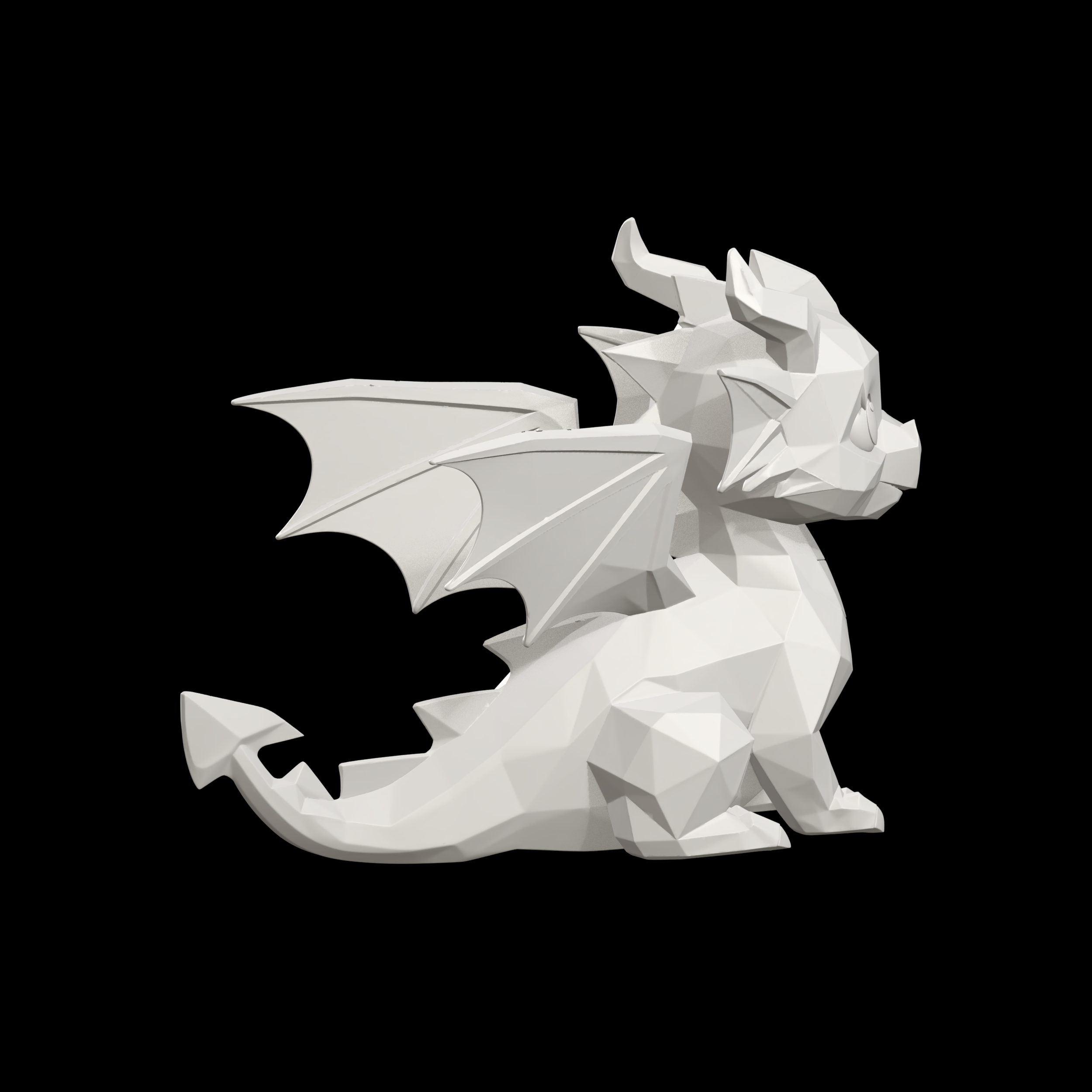 👶 Geometric Low Poly Baby Dragon・ 3D File for 3D printing・Cults