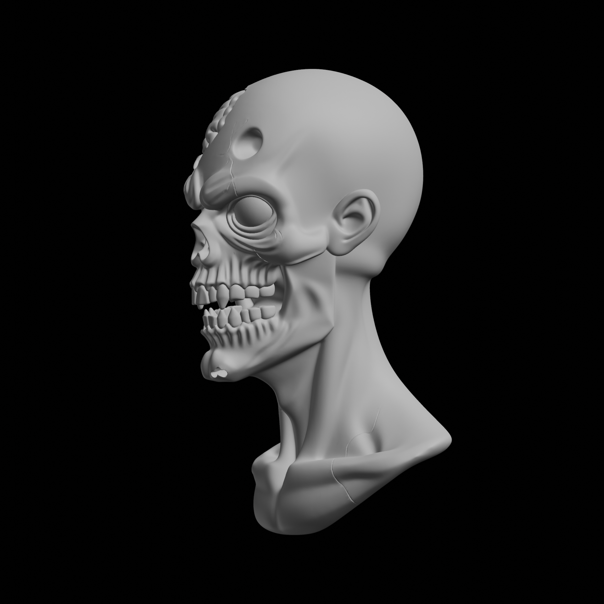 🧟 Zombie Bust Horror Character・ 3D File for 3D printing・Cults