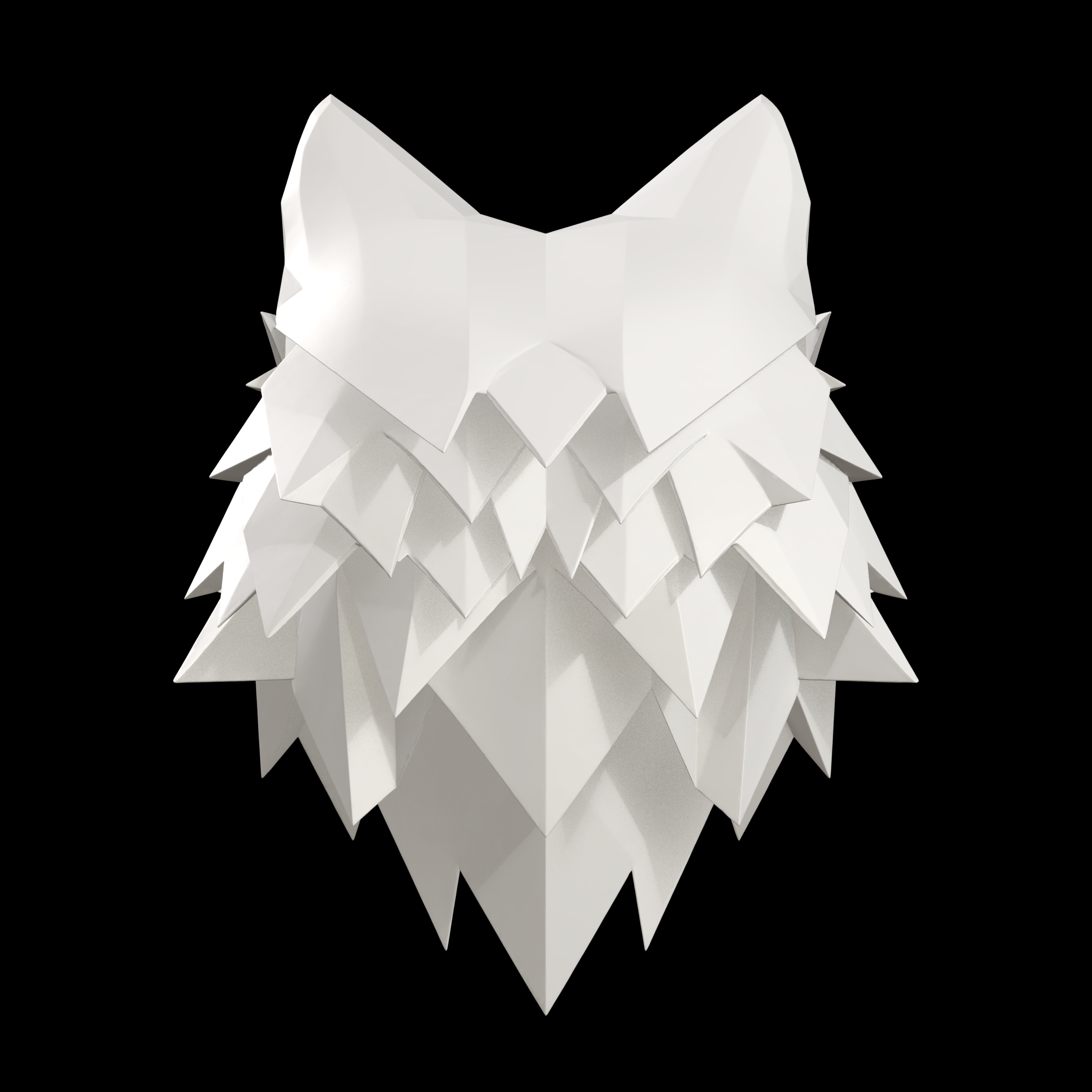 🐺 Geometric Wolf Head Low Poly・ 3D File for 3D printing・Cults