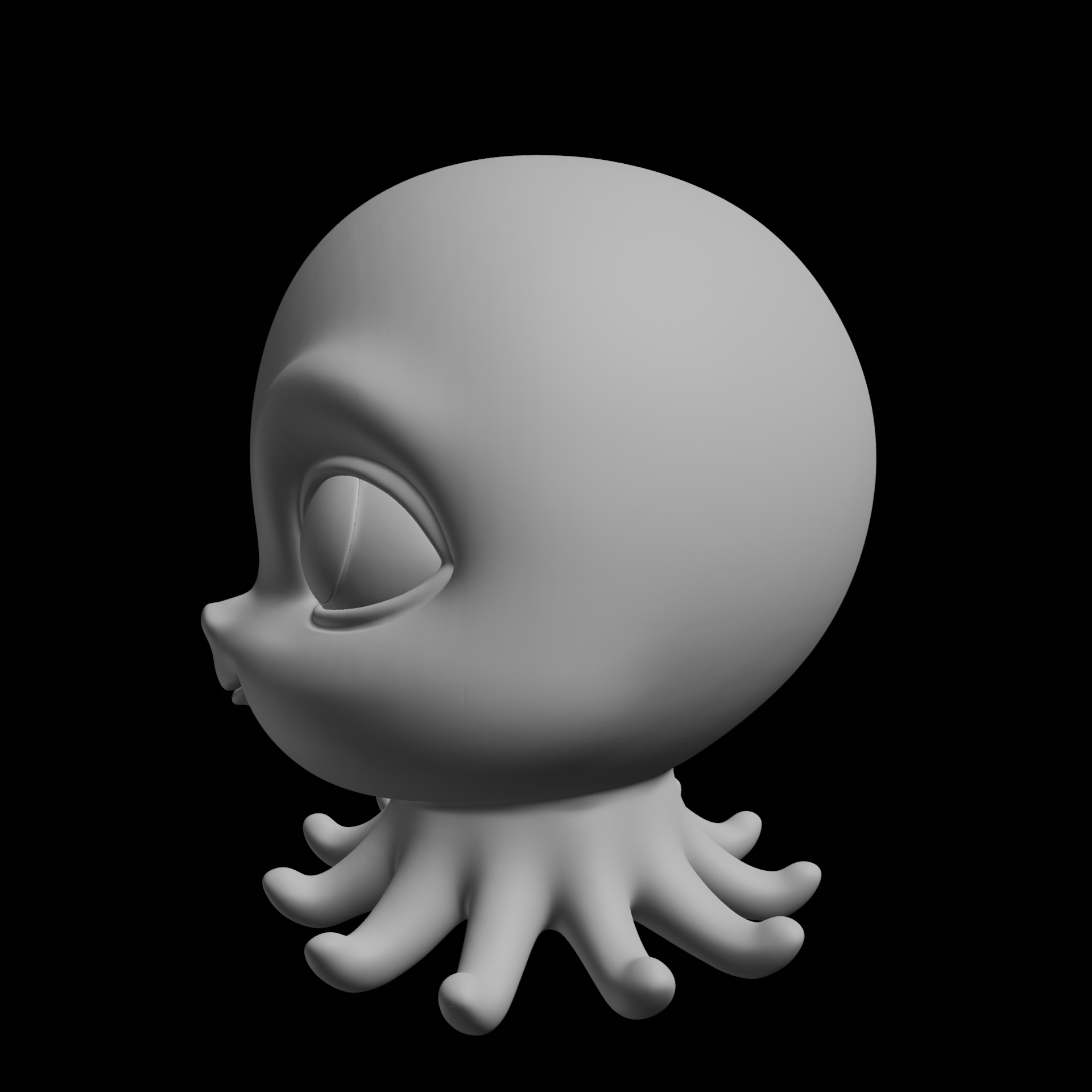 🐙 Chibi Octopus Character Print Model・ 3D File for 3D printing・Cults