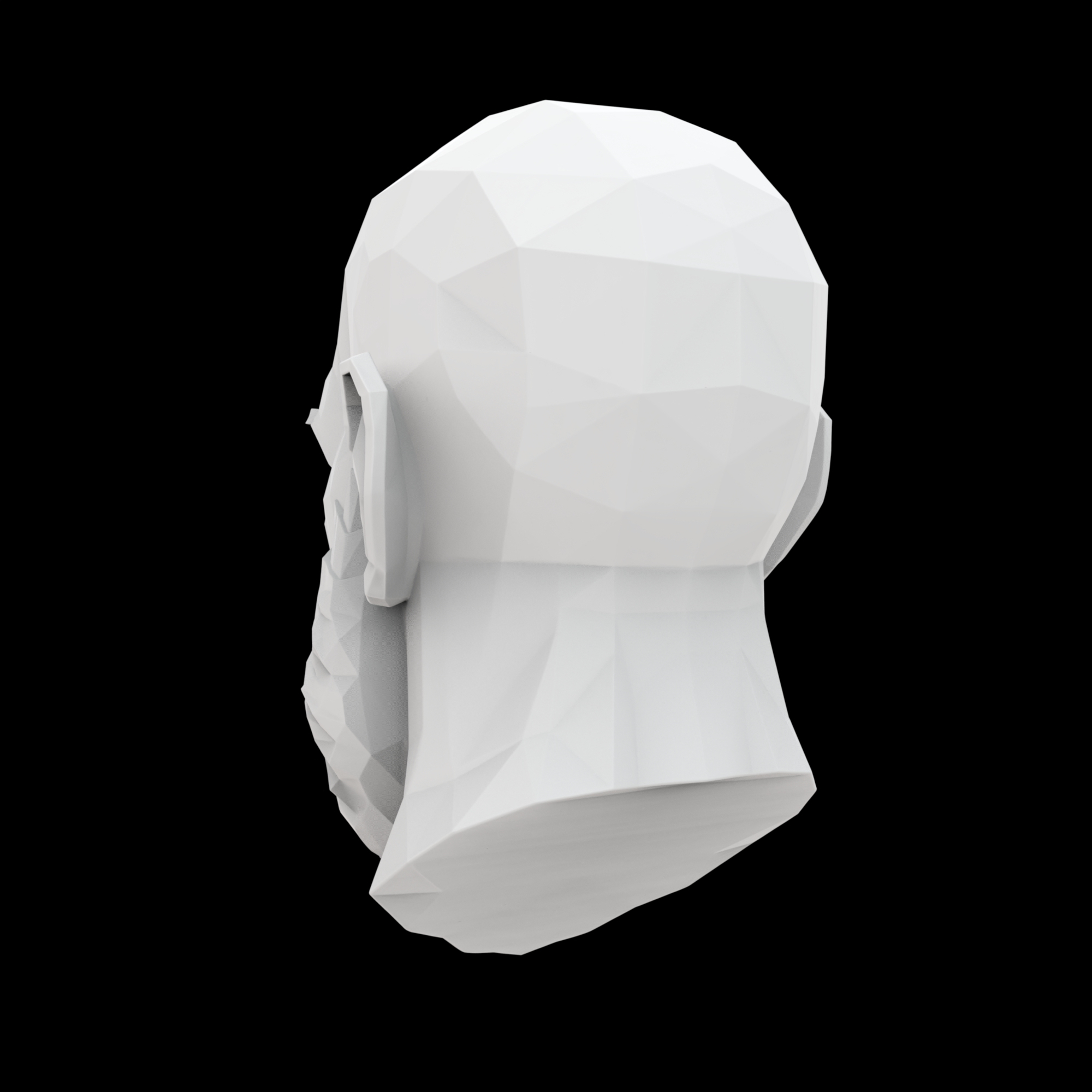 🗿 Kratos Cara Low Poly・Archivo 3D para Impresión 3D・Cults
