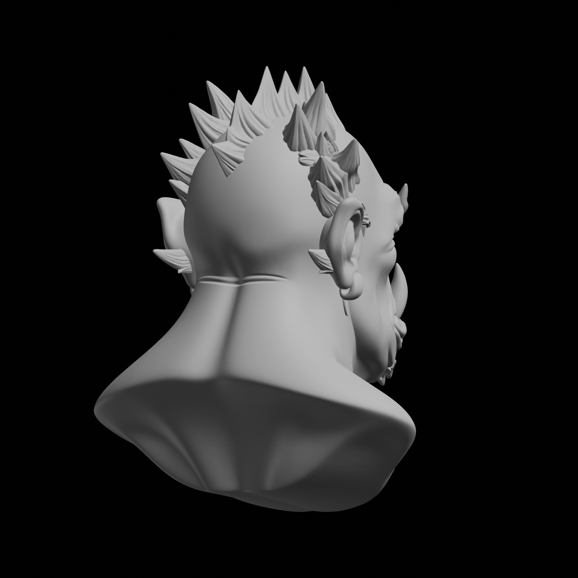 👤 Orc Character Bust・ 3D File for 3D printing・Cults