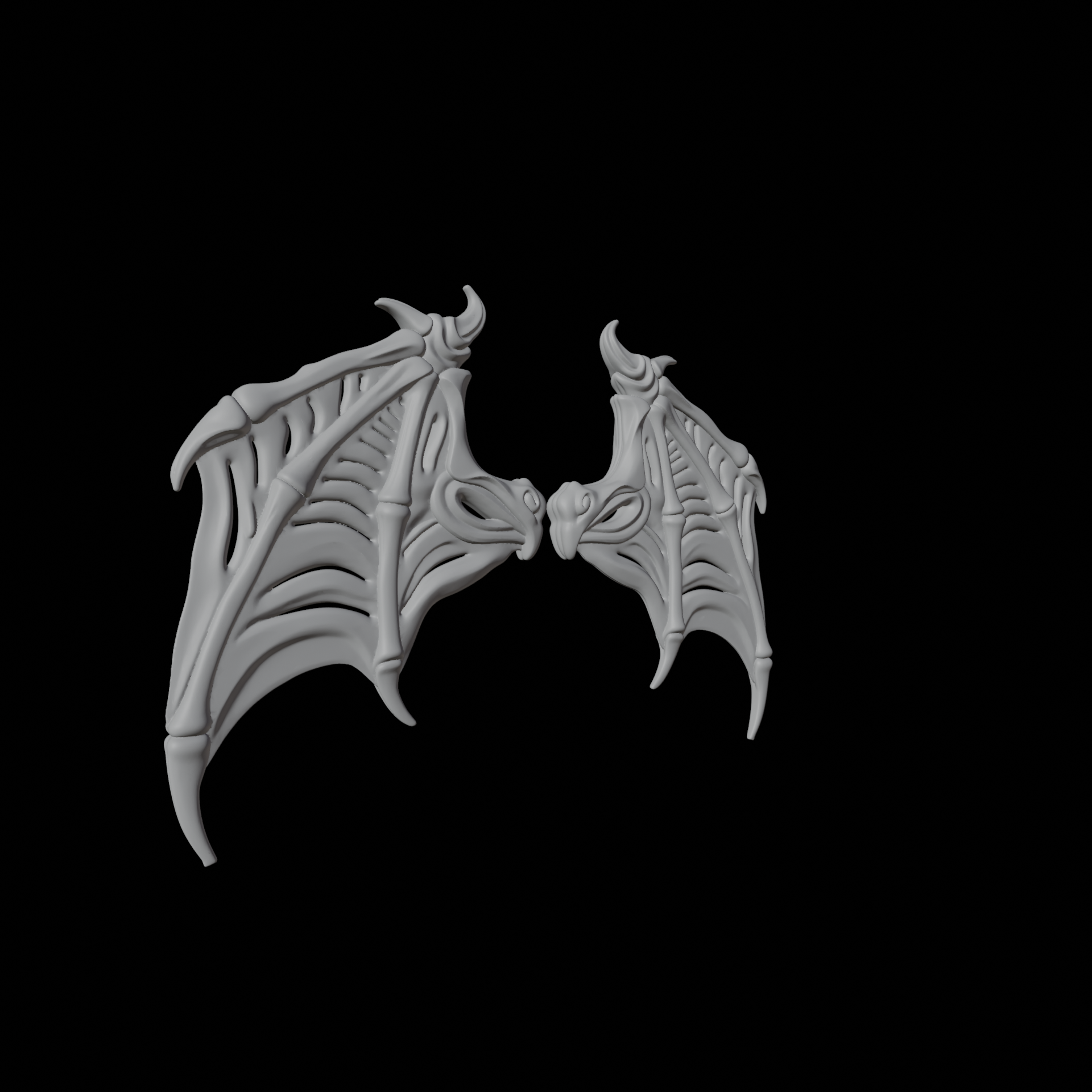 🐉 Skeletal Dragon Wings Fantasy Accessory 3D Model・ 3D File for 3D ...