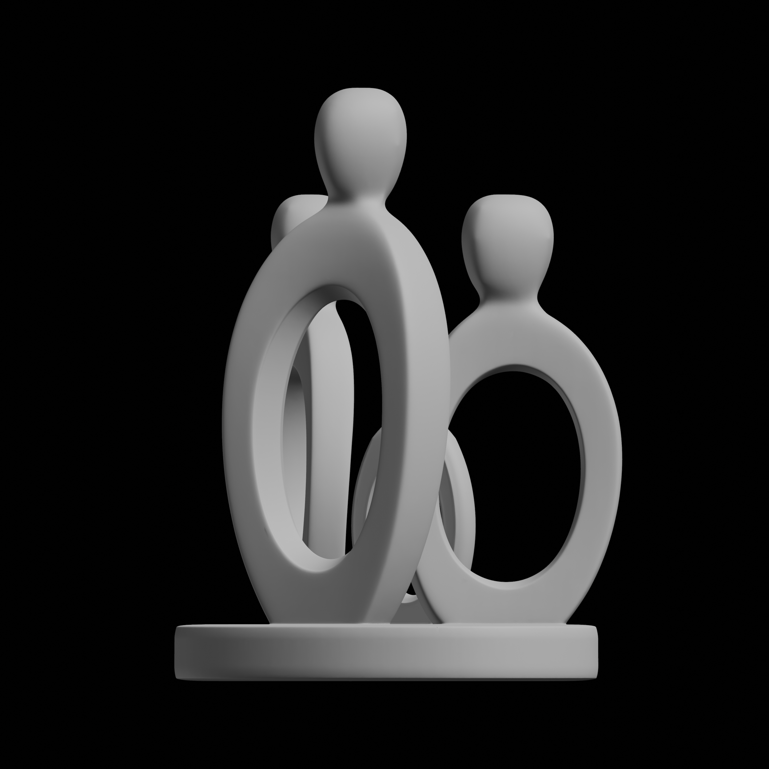 👪 Abstract Family Sculpture 3D Print Model Home Decor・ 3D File for 3D ...