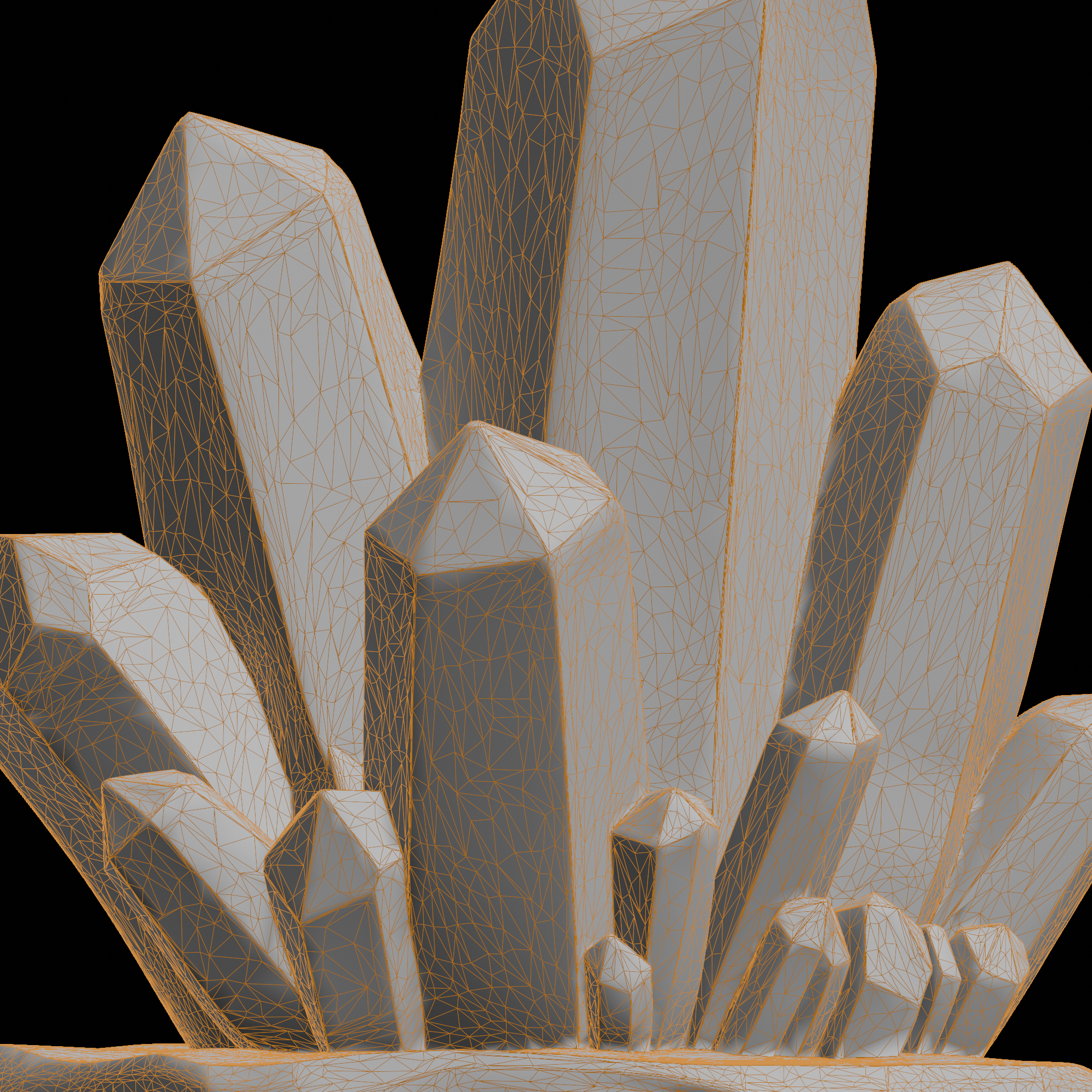 🔮 Crystal Cluster Fantasy Decor Model・ 3D File for 3D printing・Cults