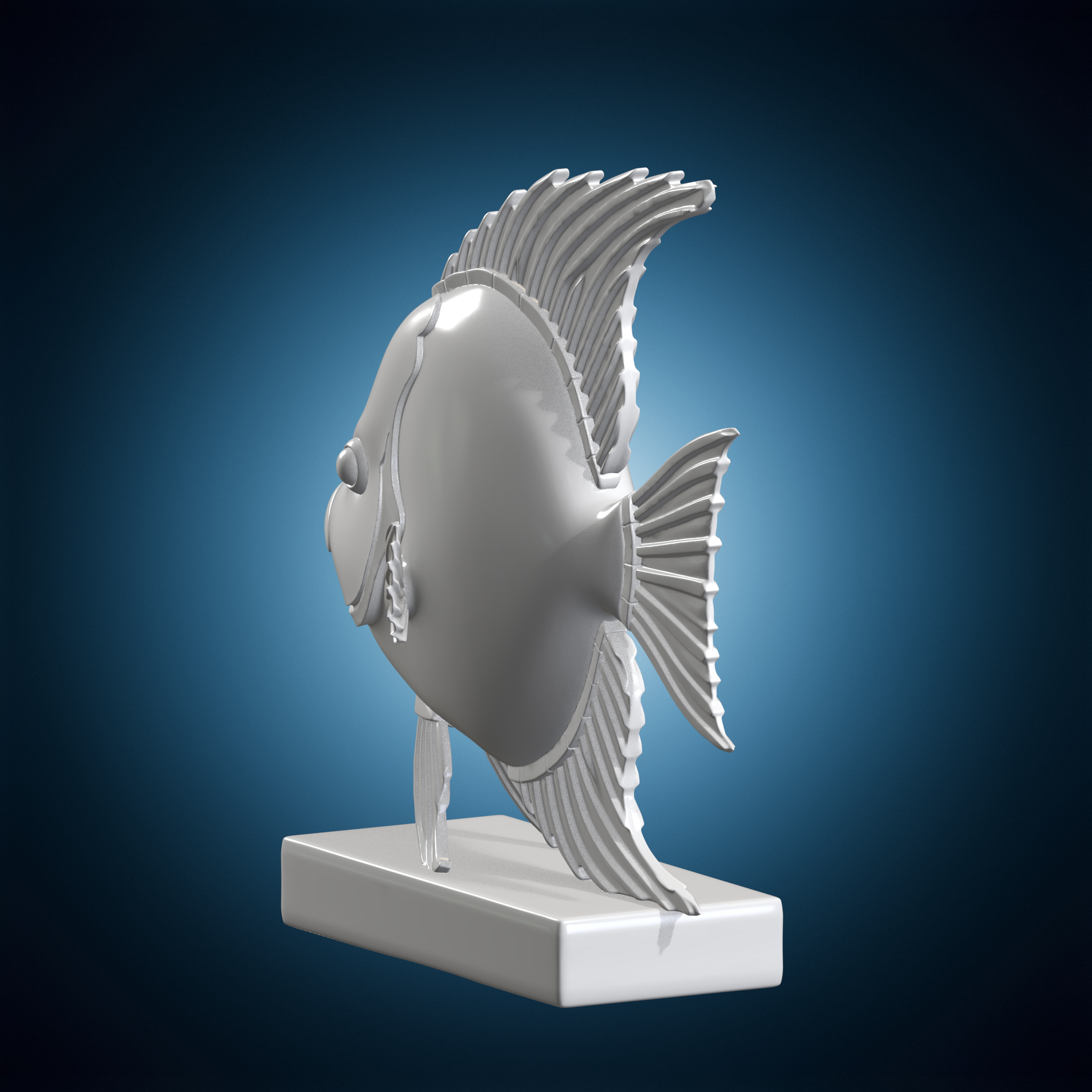 🗿 Angelfish Sculpture 3D Print Model Home Decor・ 3D File for 3D ...