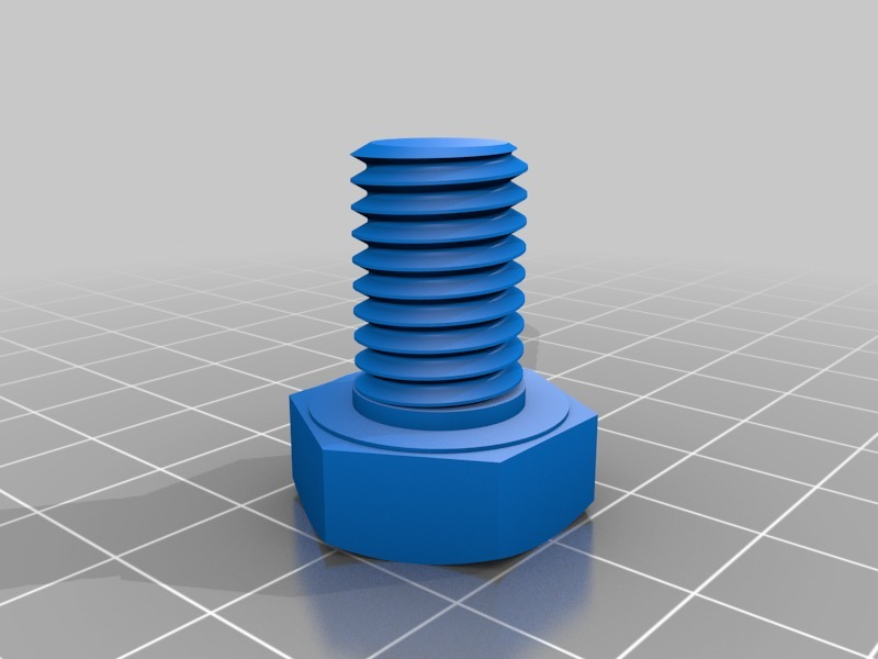 🔩 DIN 933 M12 Screws and DIN 934 M12 Nut・Free 3D File for ・Cults