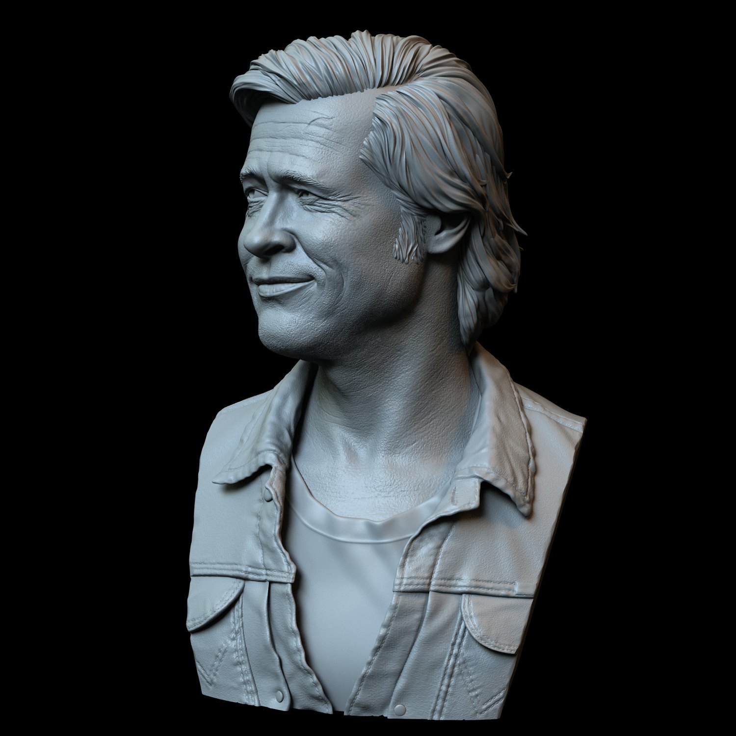 3D file Brad Pitt from 'Once Upon a Time in Hollywood' 🎬 ・3D printer ...