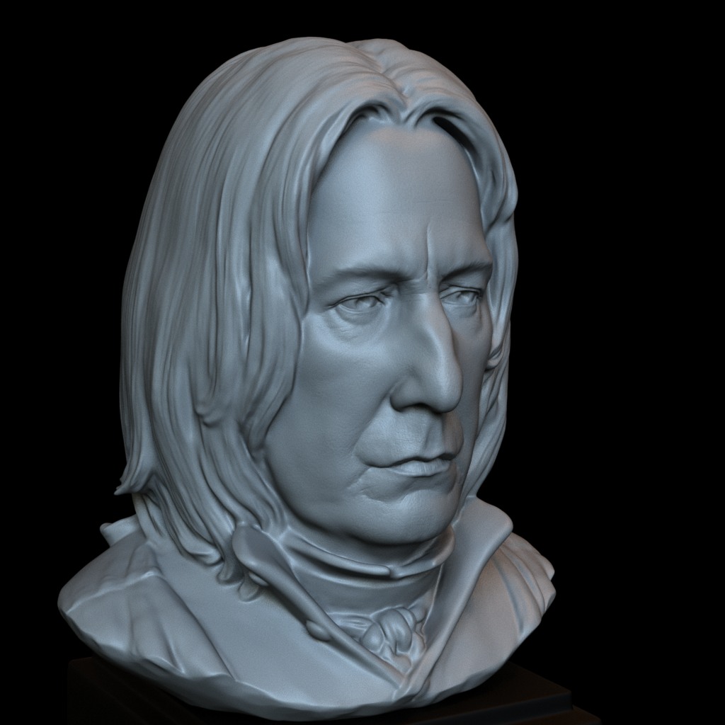 👤 Severus Snape (Alan Rickman) 3d Printable Model, Bust, Portrait ...