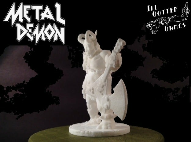 👹 Metal Demon (28mm scale)・Free STL File for ・Cults