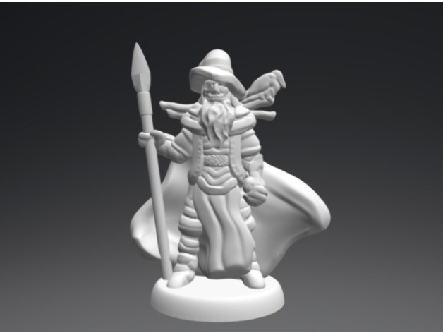 🎲 Wotan the Wanderer (18mm scale)・Free STL File for ・Cults