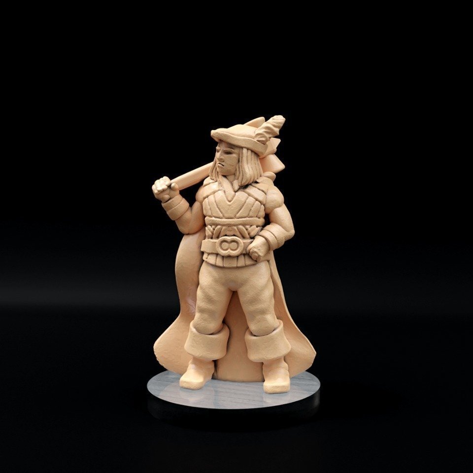 Free STL file Johan, hammer wielding ranger (32mm scale) 🔨 ・3D printing ...