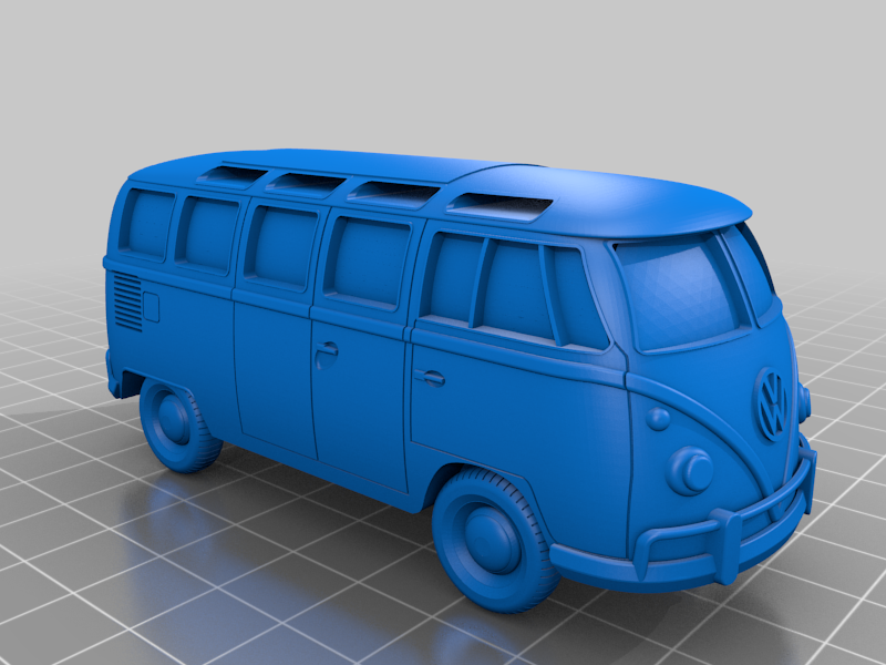 🚗 Volkswagen Microbus (30mm scale)・Free STL File for ・Cults