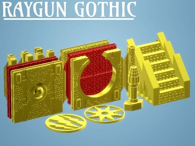 Free STL file Z.O.D. Raygun Gothic Theme Bases (28mm/Heroic scale) 🎲 ...