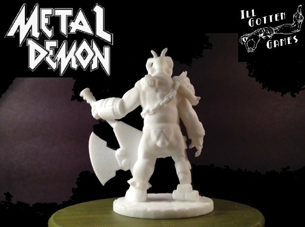 👹 Metal Demon (28mm scale)・Free STL File for ・Cults