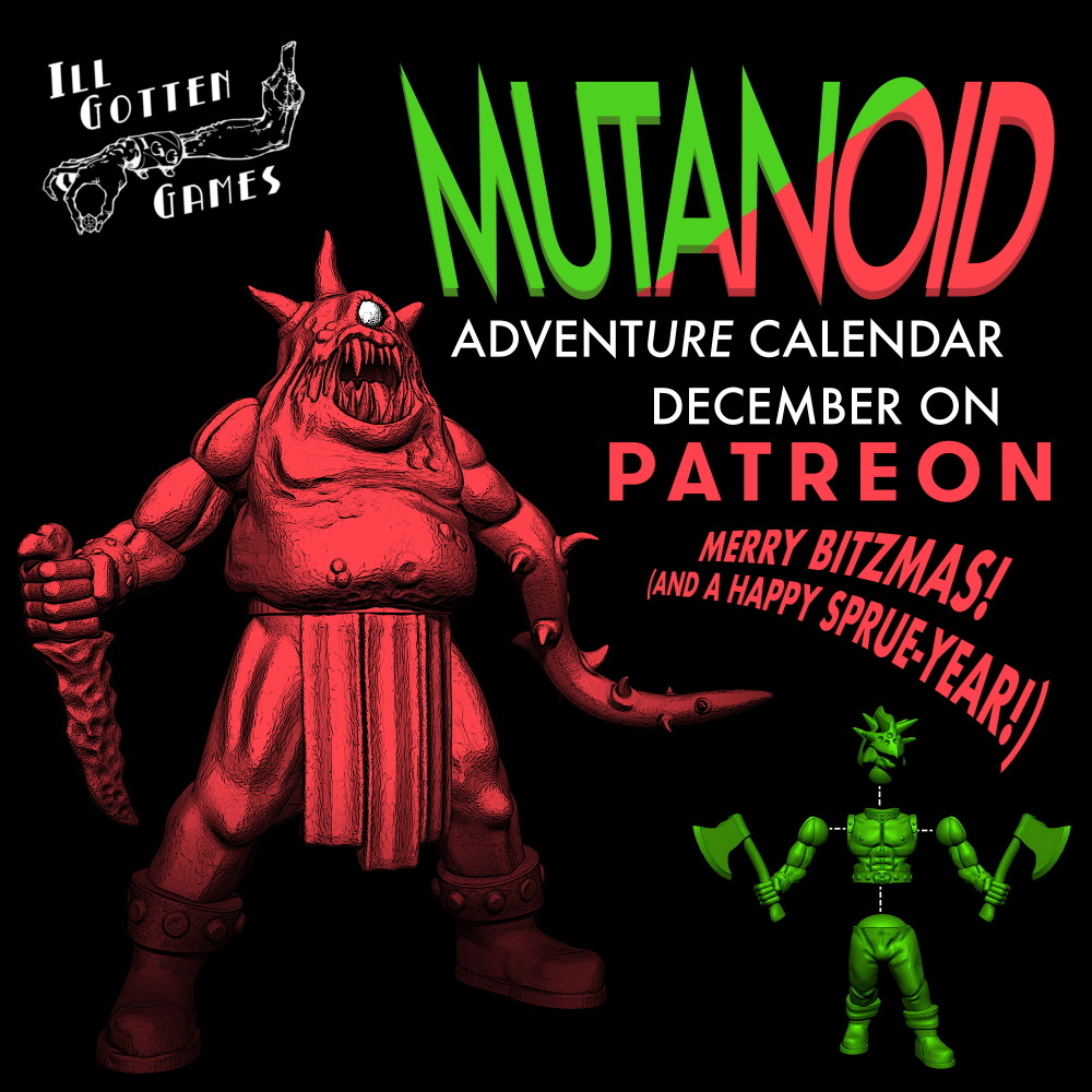 🎲 Mutanoid: Starter Mutant・Free 3D File for ・Cults