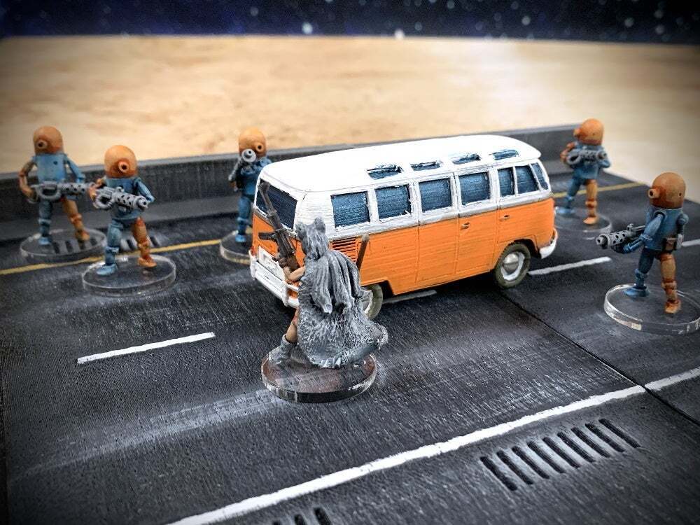 🚗 Volkswagen Microbus (30mm scale)・Free STL File for ・Cults