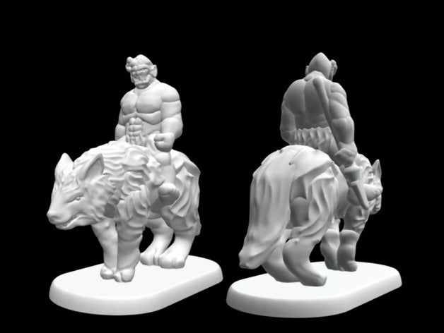 🐺 Trollspawn Wolf Rider (18mm scale)・Free STL File for ・Cults