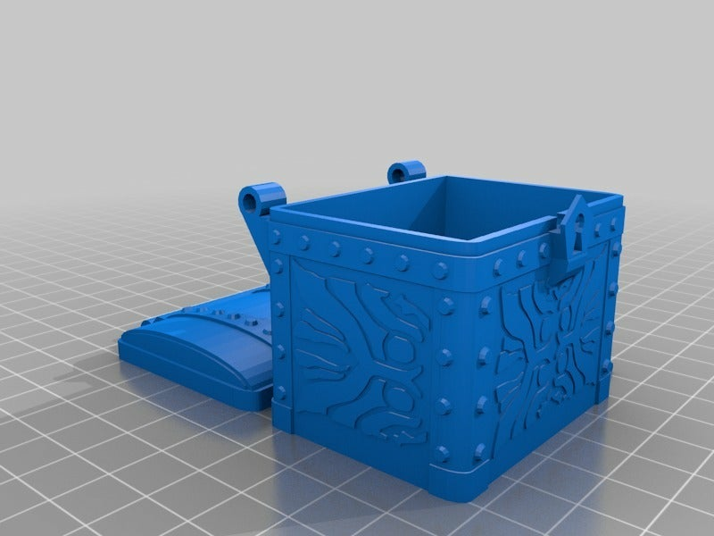 🎲 Treasure Chest Dice Case・Free STL File for ・Cults